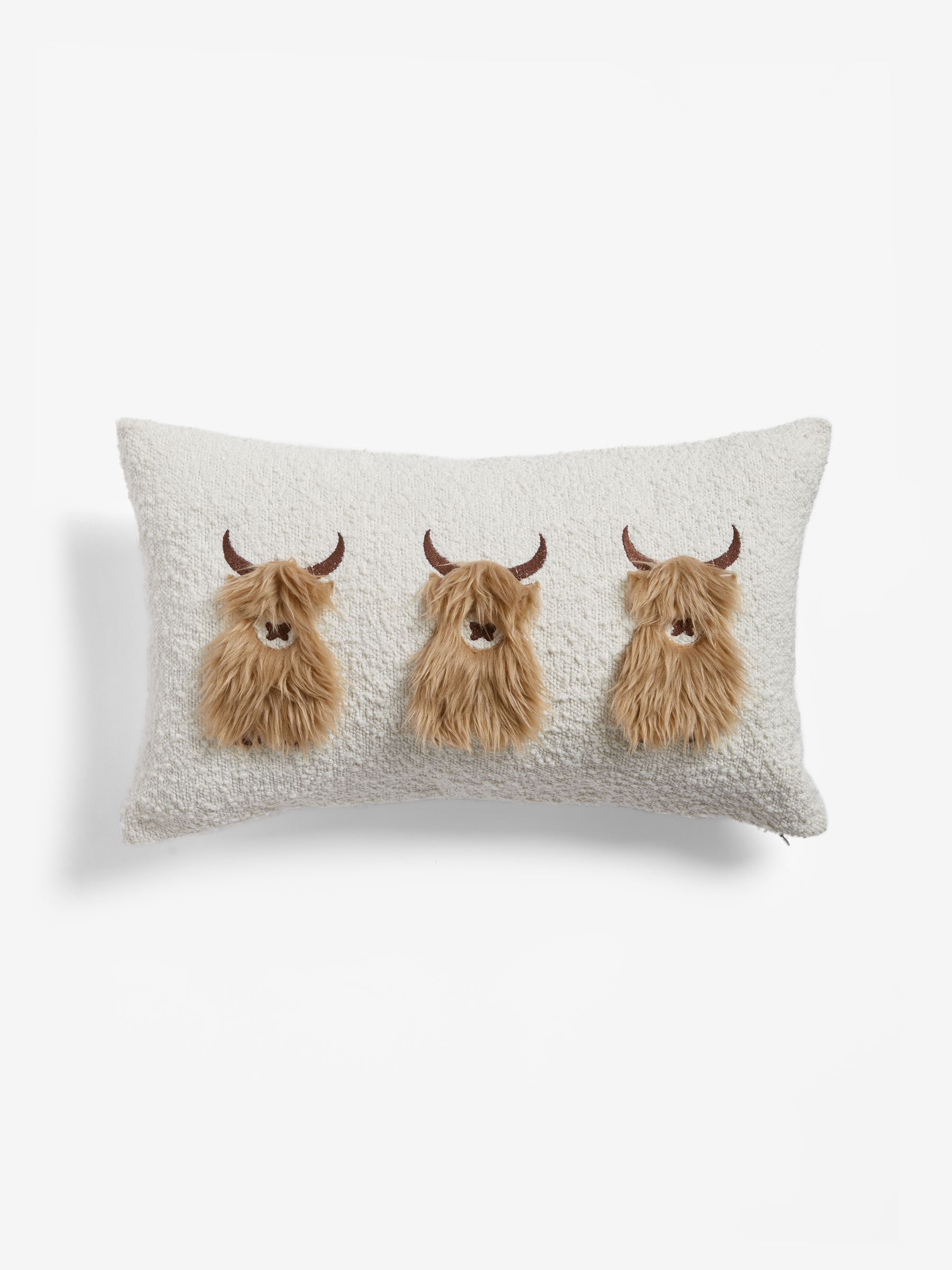 Buy Natural Hamish The Highland Cow Trio 50 x 30cm Cushion from the ...