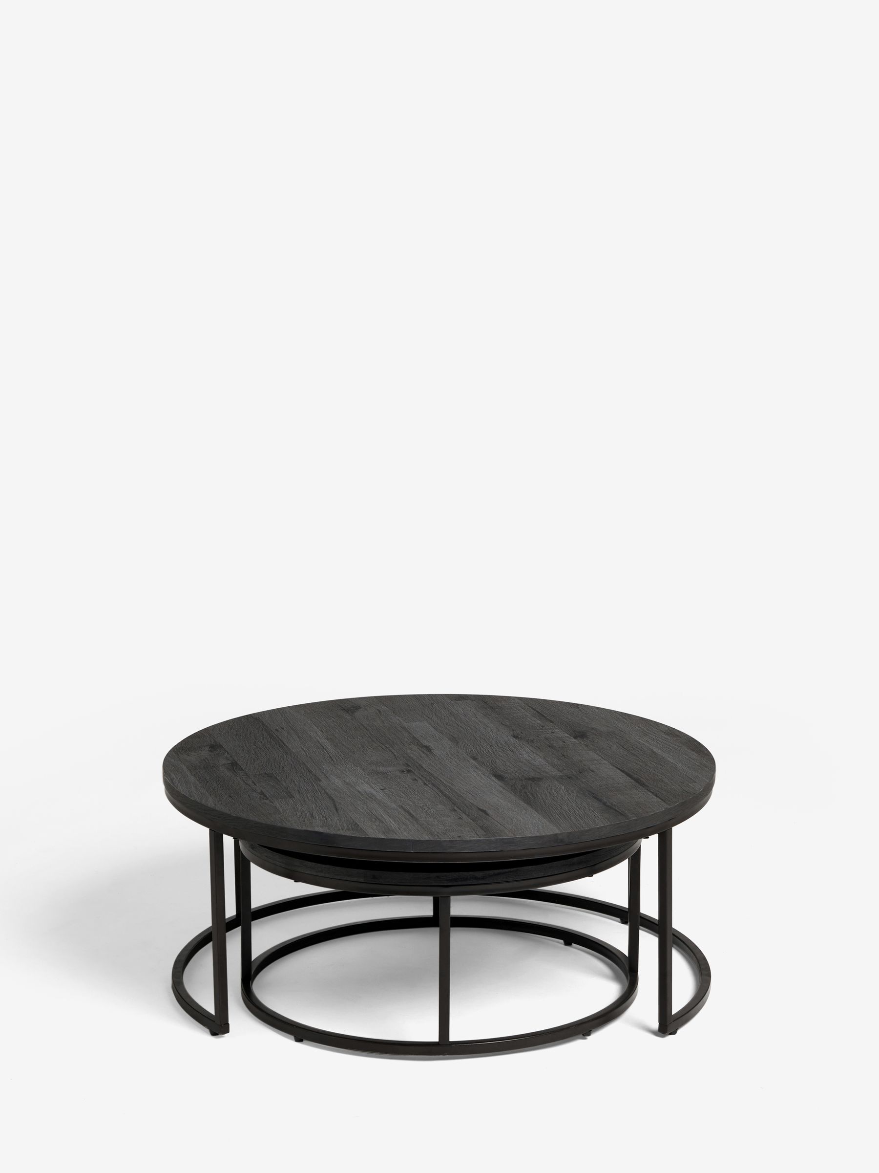 Buy Black Bronx Nest of 2, Round Coffee Table from the Next UK online shop