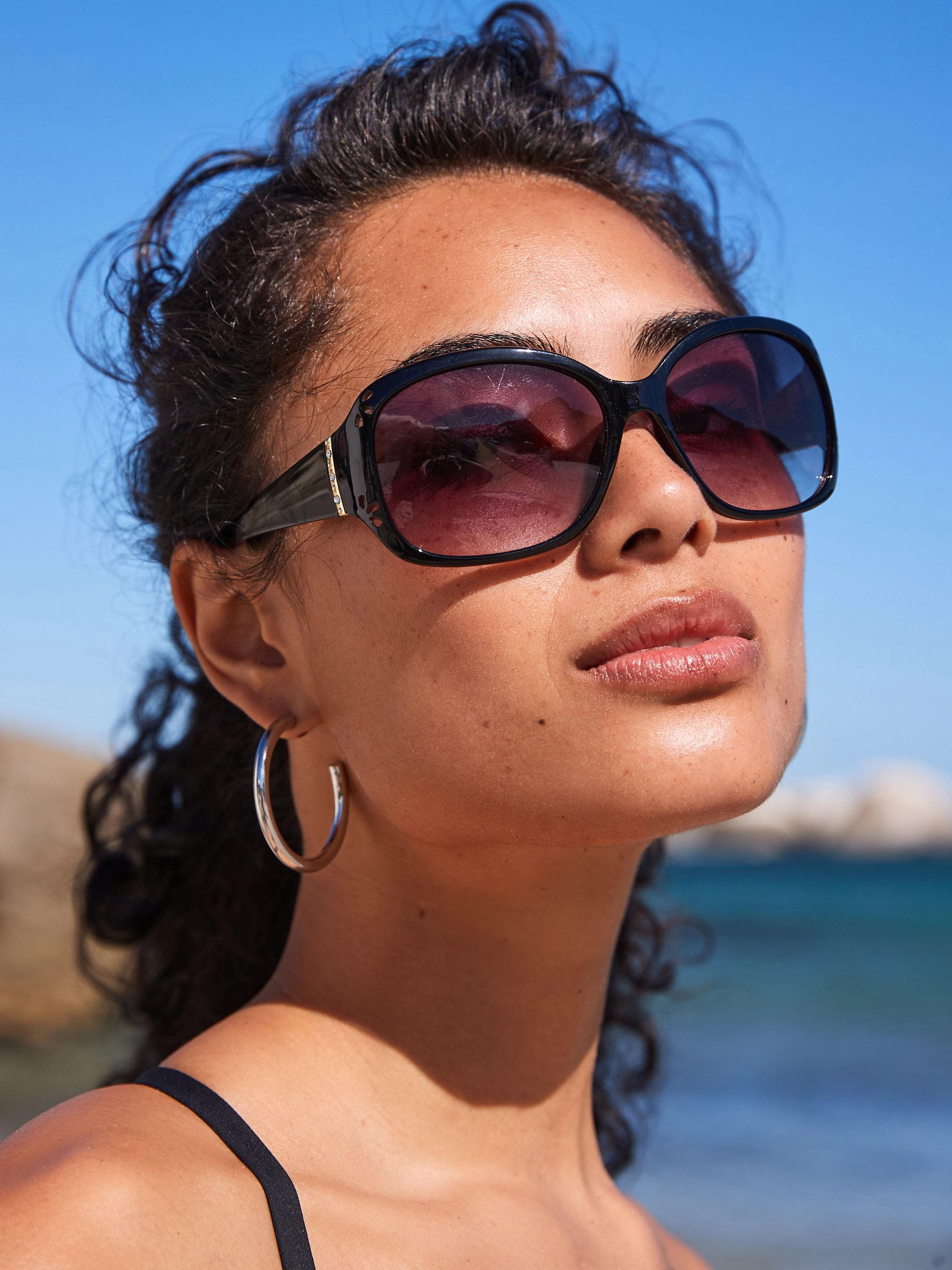 Buy Black Ombre Effect Cut Out Detail Sunglasses from the Next UK ...