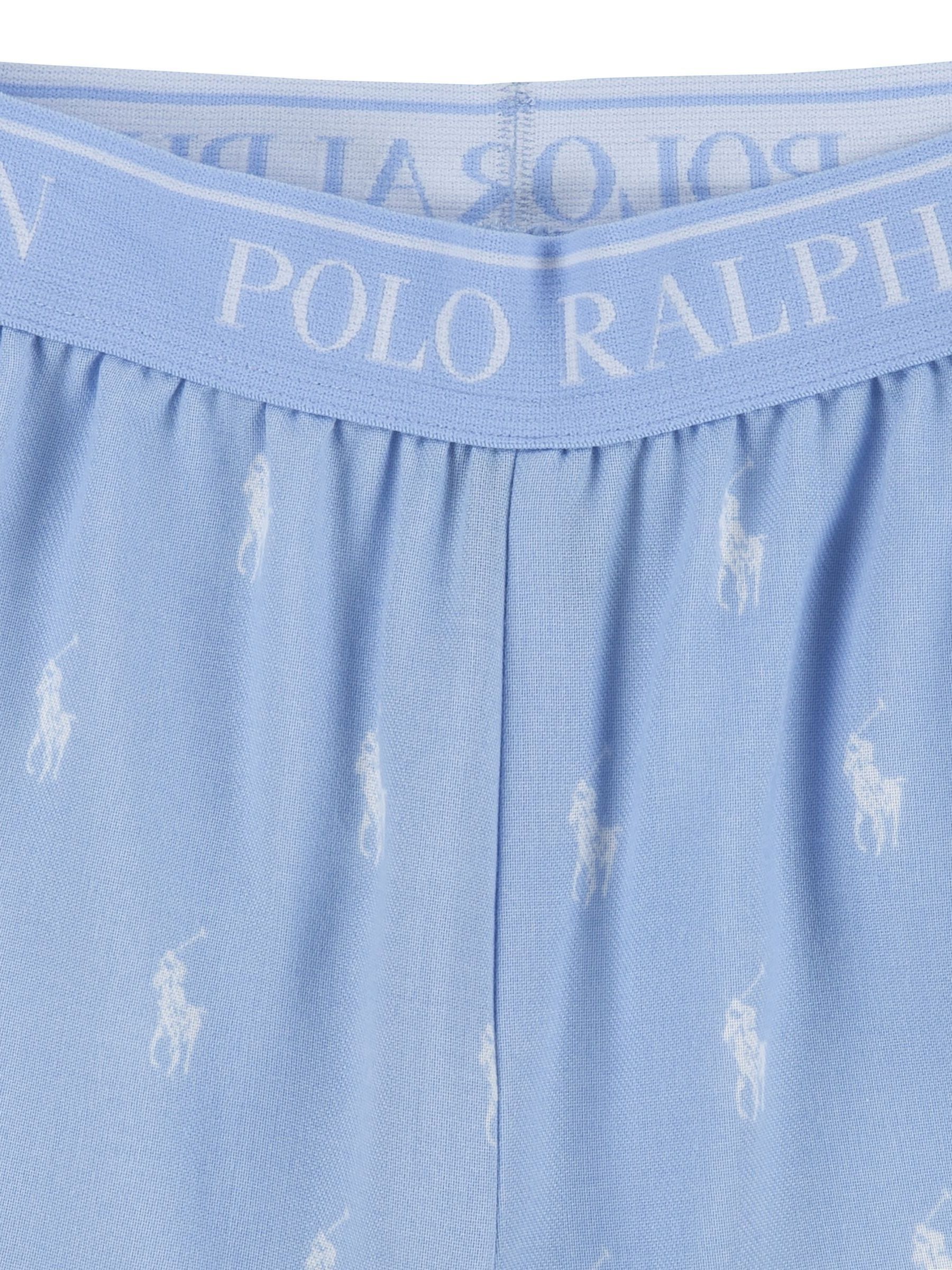 Buy Polo Ralph Lauren Blue Pony Logo T-Shirt And Shorts Pyjamas Set ...