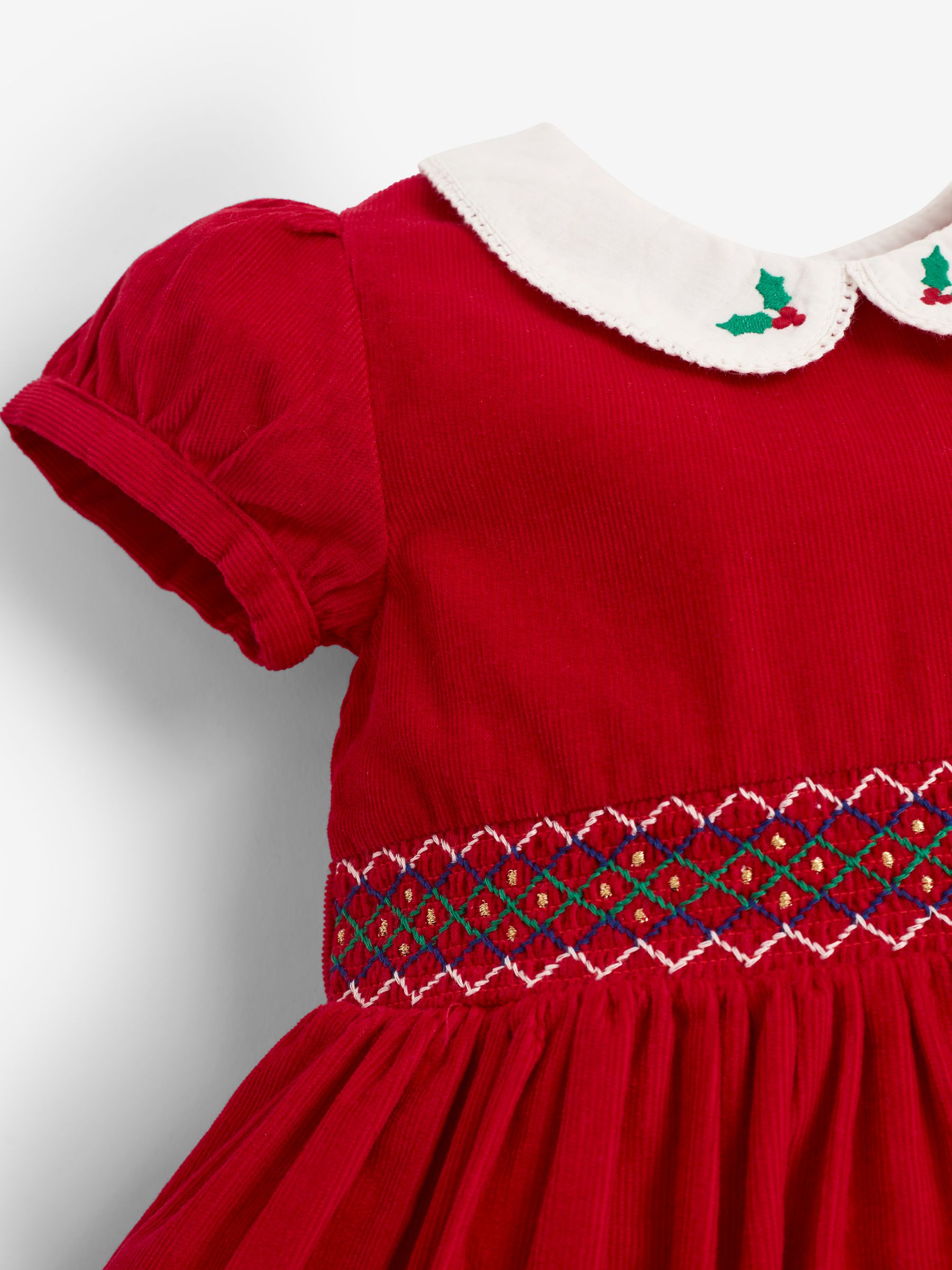 Buy JoJo Maman Bébé Red Smocked Cord Party Dress from the Next UK ...