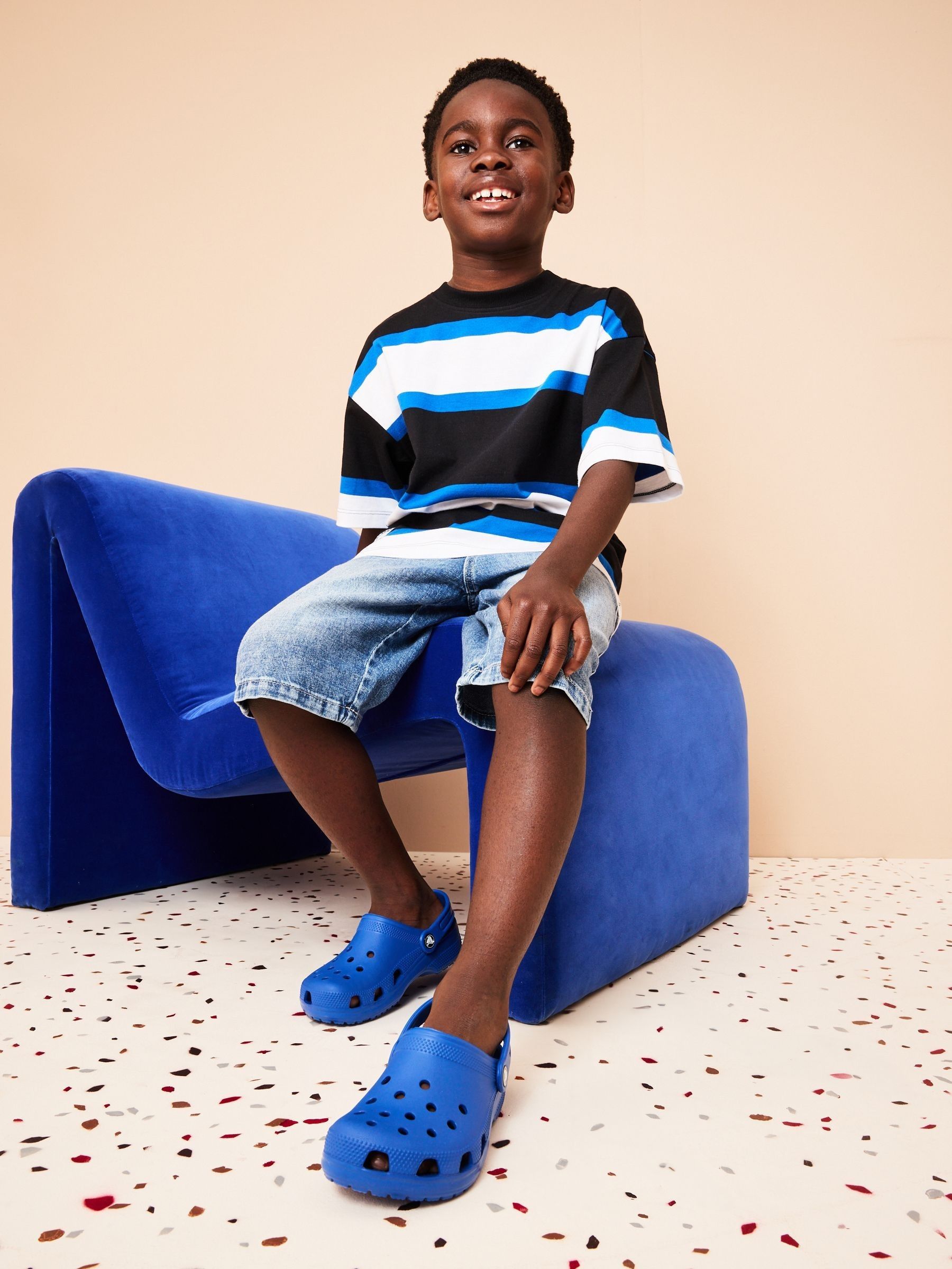 Buy Crocs Cobalt Blue Kids Unisex Classic Clogs from the Next UK online ...