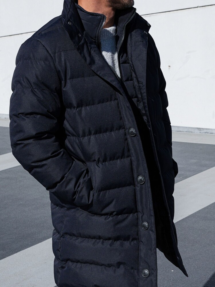 Buy Threadbare Blue Luxe Showerproof Funnel Neck Puffer Coat from the ...