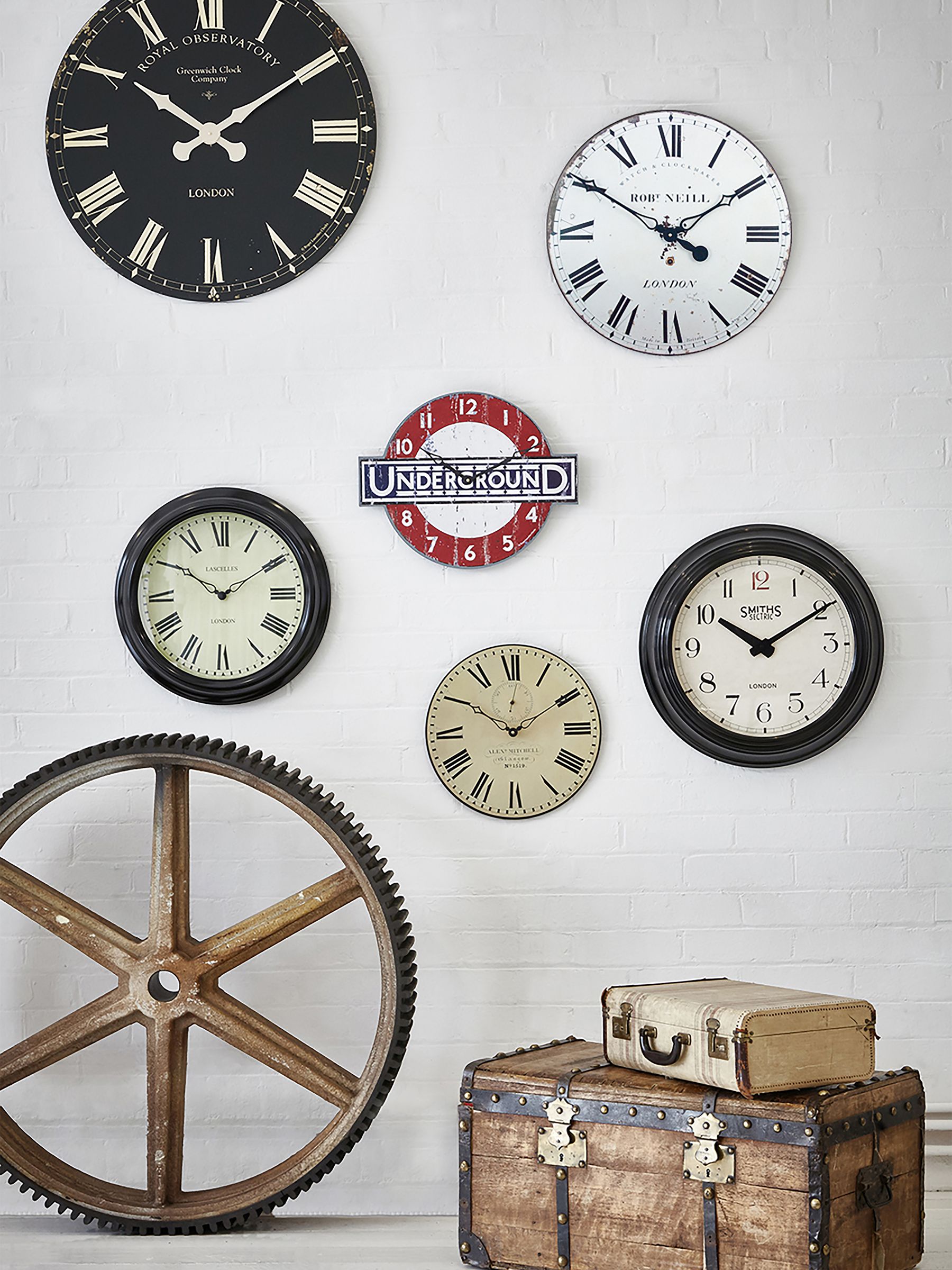 Buy Brookpace Lascelles Cream Open Faced London Clockmaker Wall Clock ...