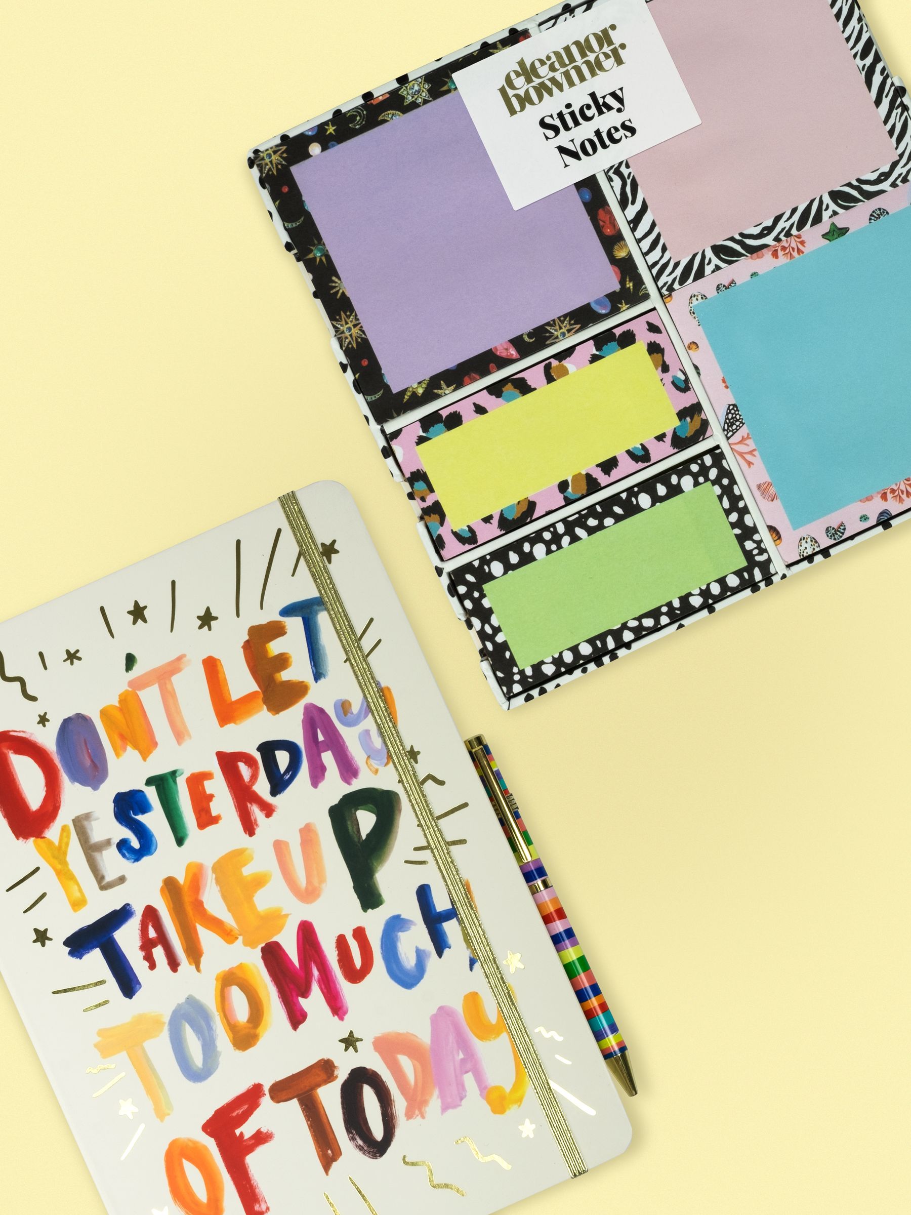 Buy Eleanor Bowmer Multi Positivity Notebook With Sticky Notes Set from ...