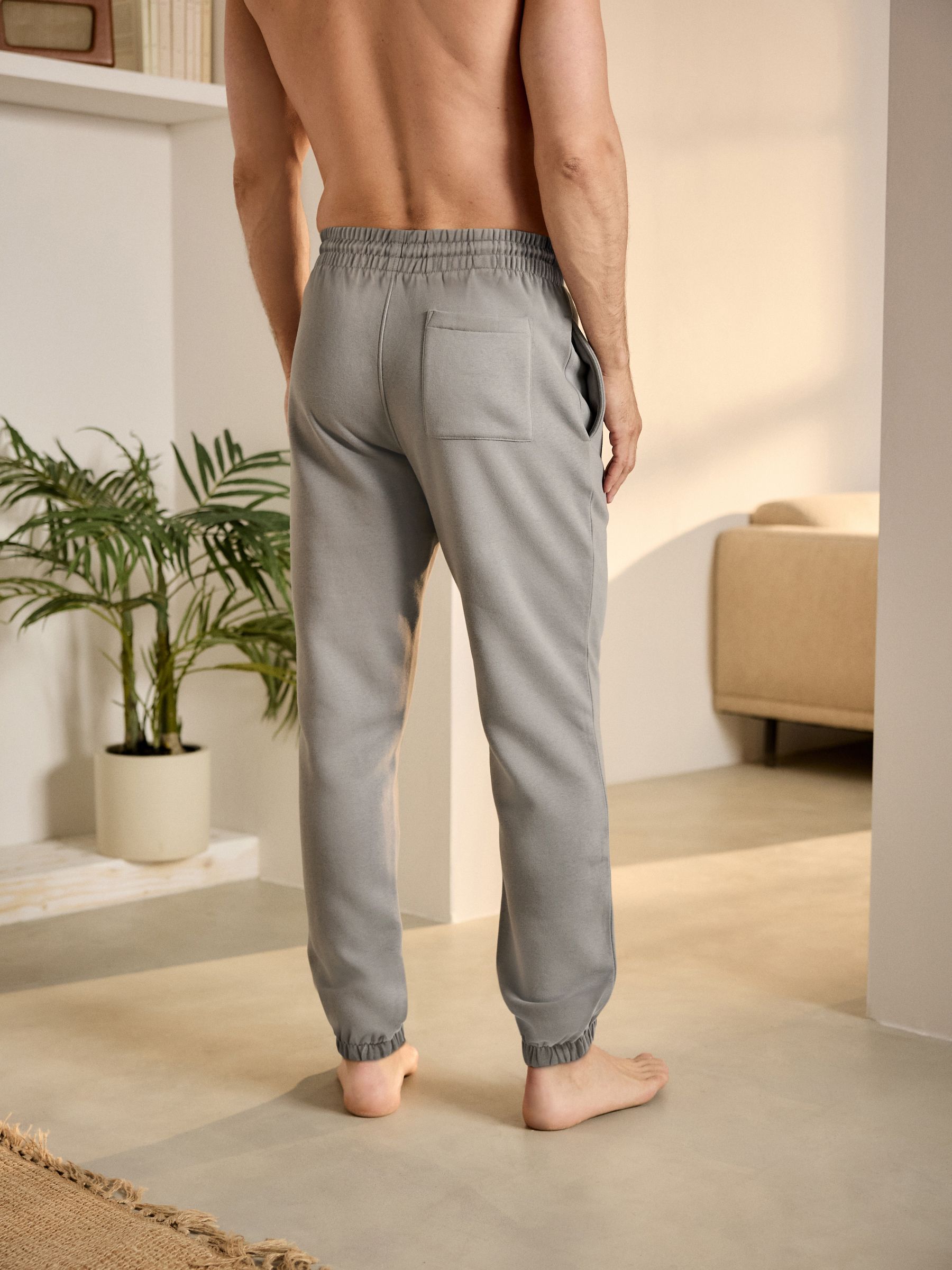 Buy Pale Grey - Cuffed - Brushback Heavyweight Joggers from Next Israel