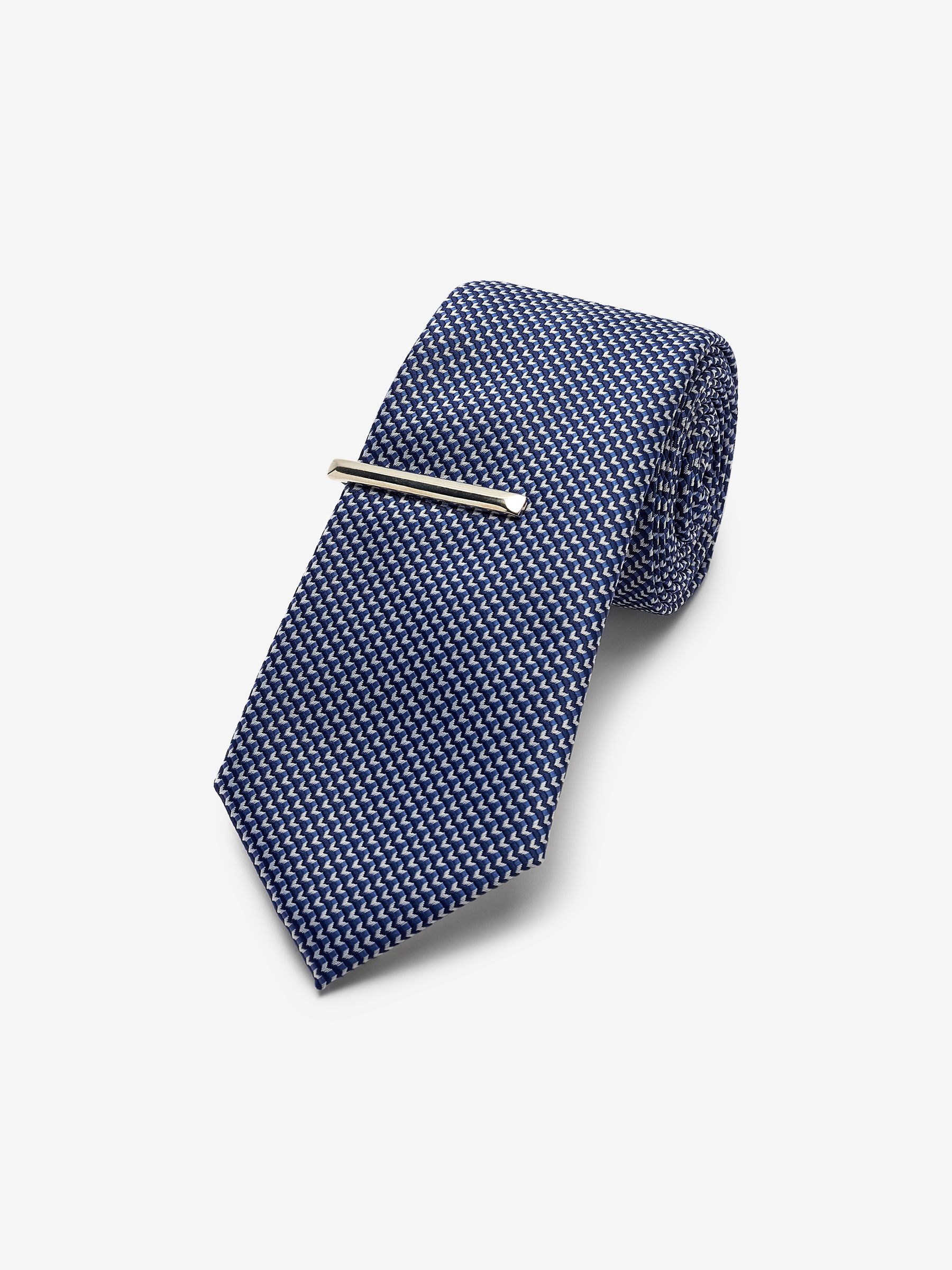 Buy Blue Textured Ties And Clips 2 Pack from the Next UK online shop