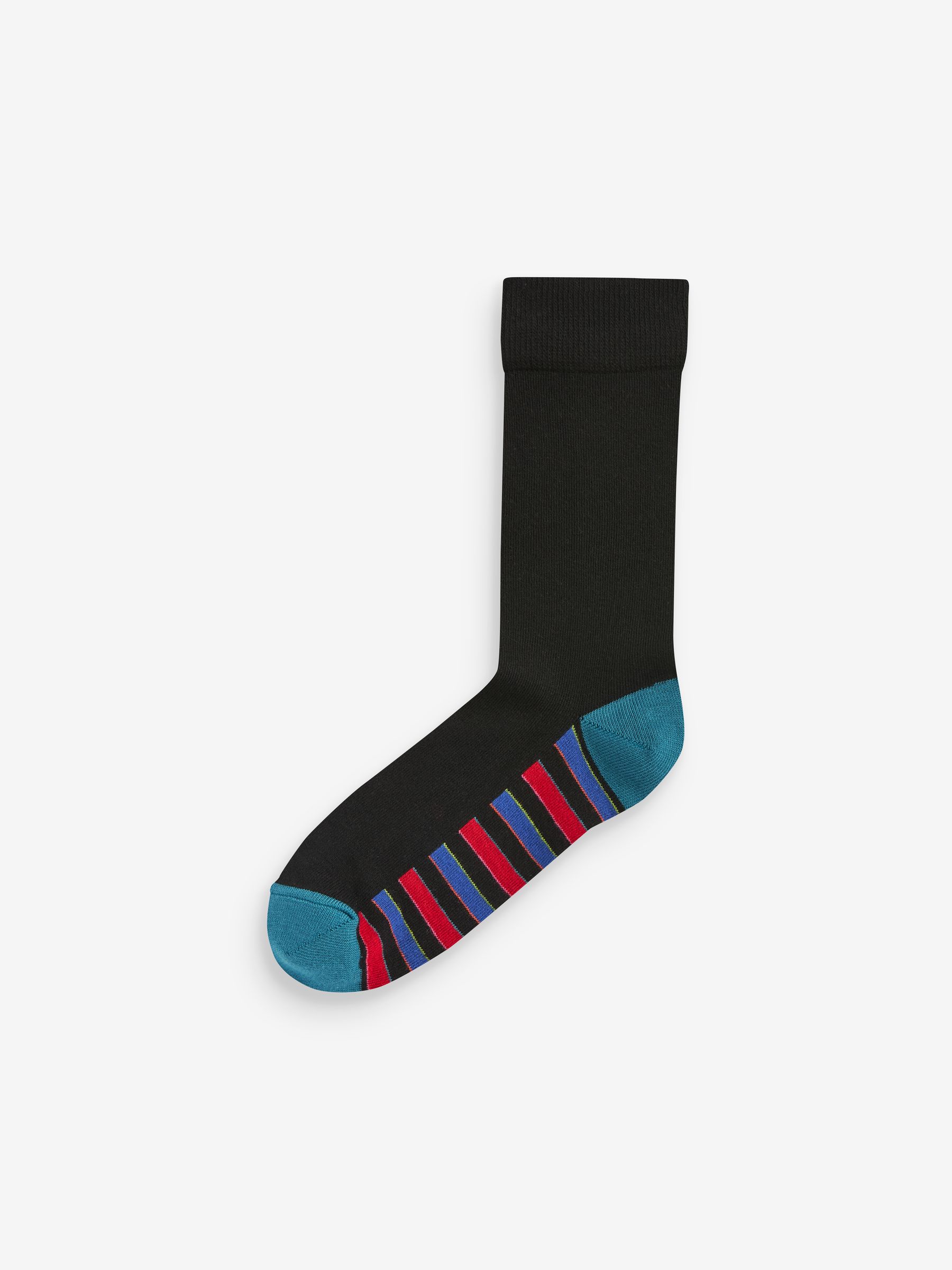 Buy Black Stripe 7 Pack Cotton Rich Socks from the Next UK online shop