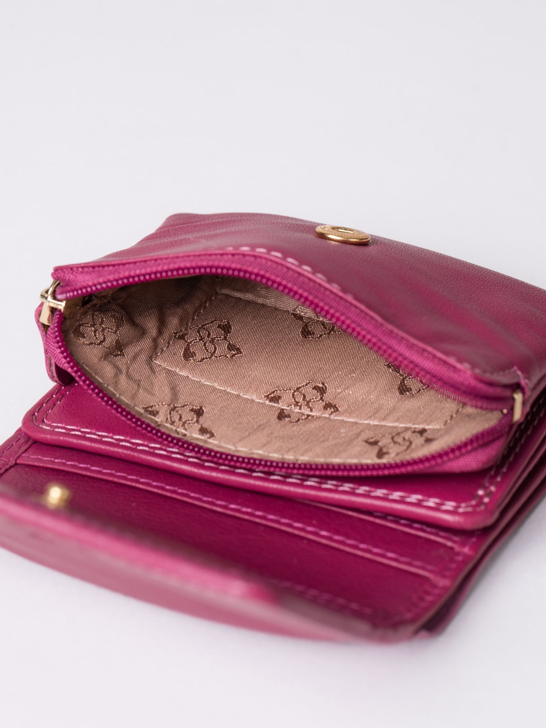 Buy Lakeland Leather Cranberry Small Leather Flapover Purse from the ...