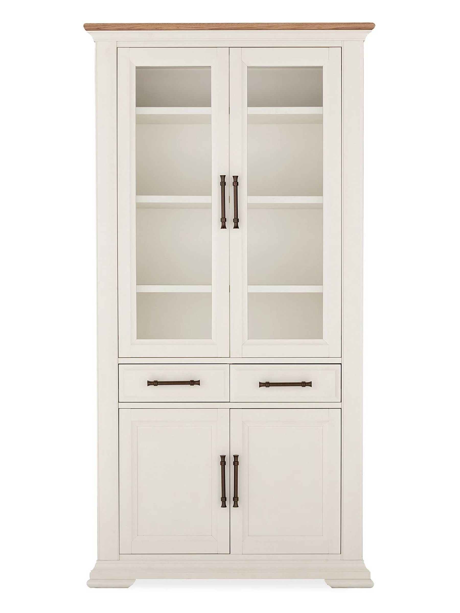 Buy Bentley Designs Cream Belgrave Two Tone Display Cabinet from the ...