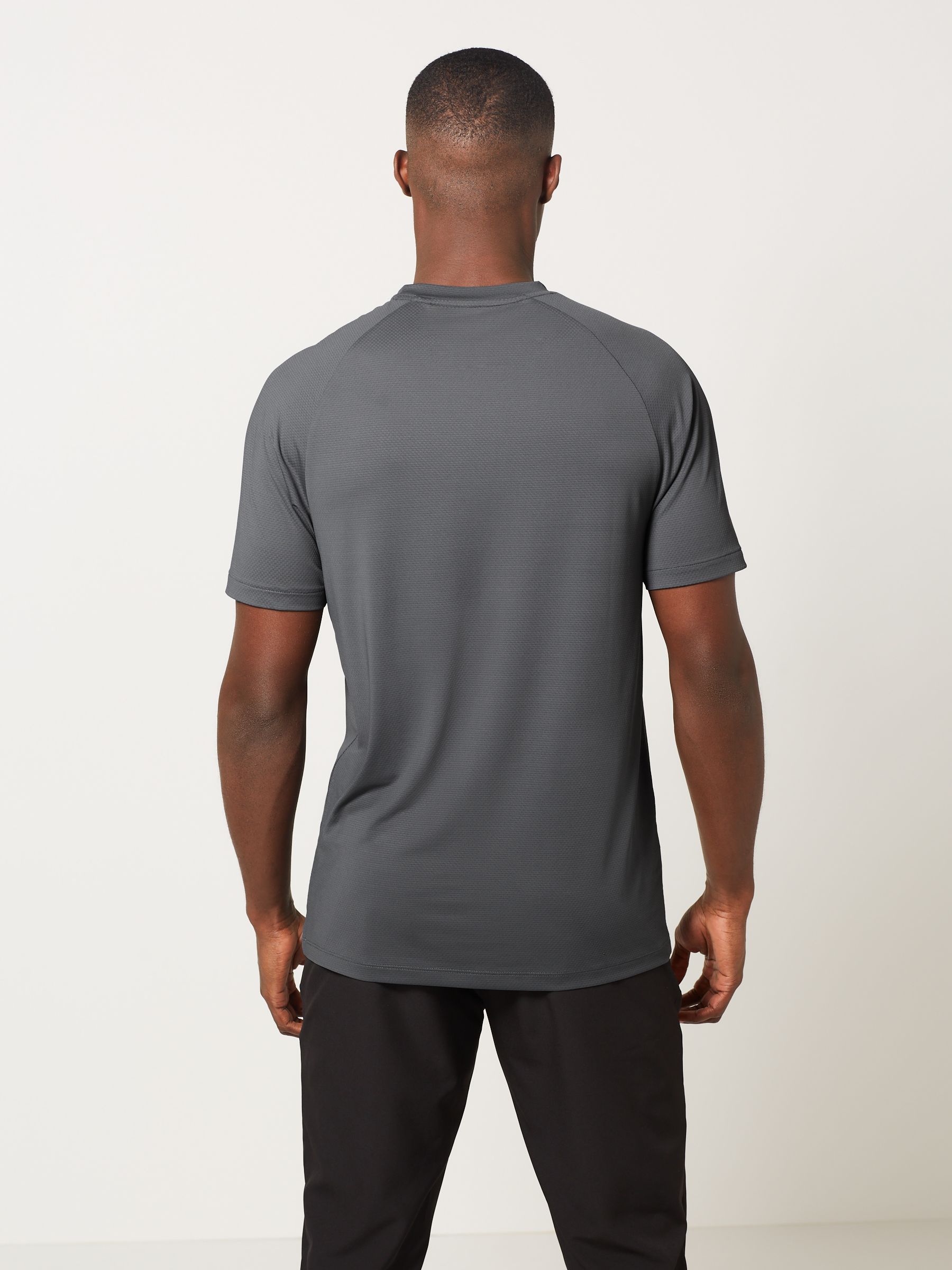 Buy Dark Grey Active Gym Texture Training T-Shirt from the Next UK ...