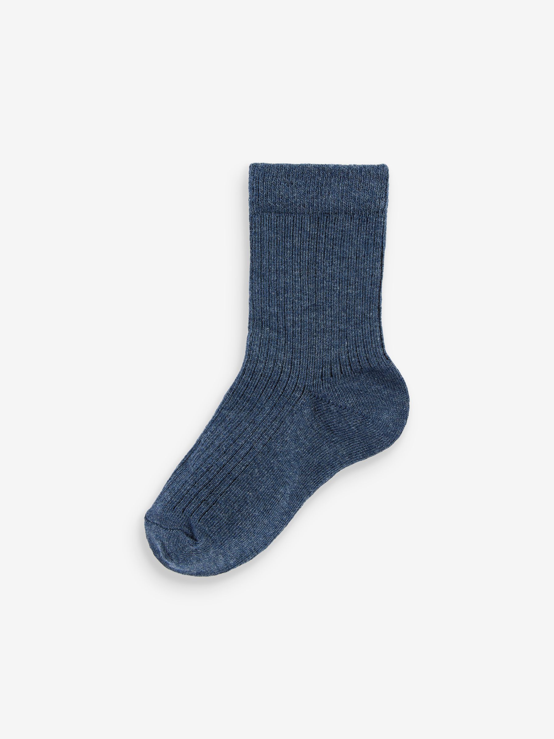 Buy Blue/Navy Cotton Rich Fine Rib Socks 7 Pack from the Next UK online ...
