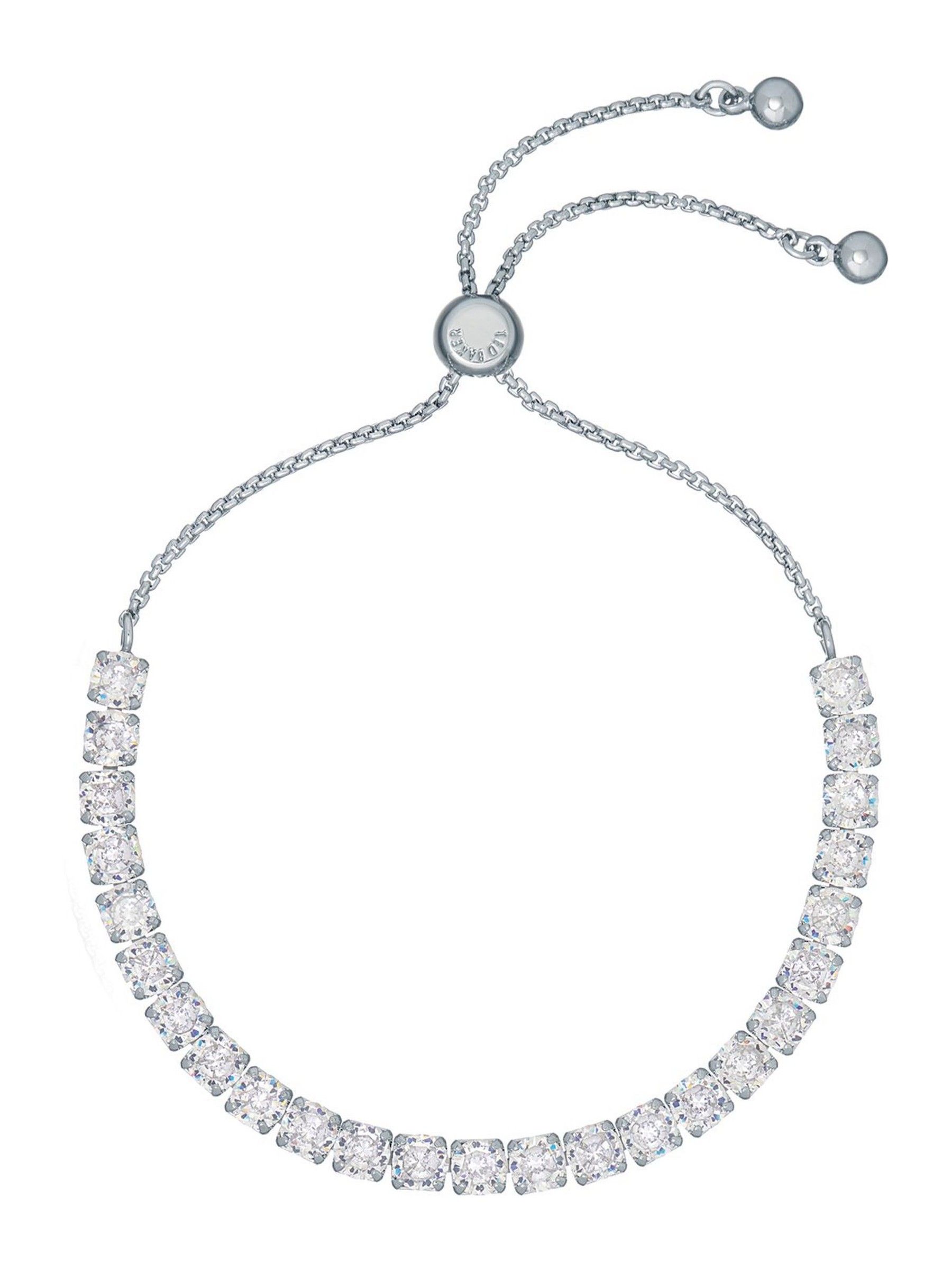 Buy Ted Baker Silver Tone, Clear Crystal Melrah: Icon Slider Bracelet ...