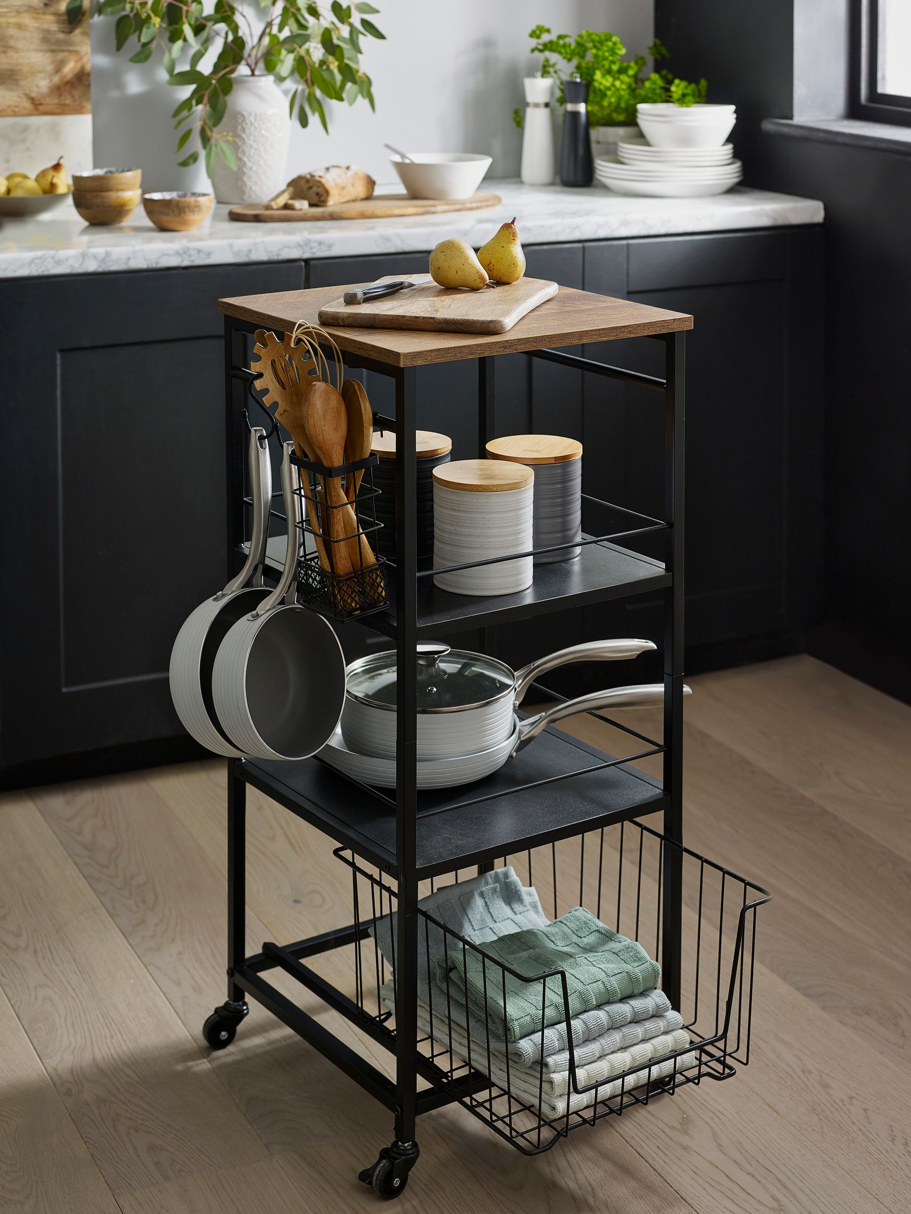 Buy Black Bronx Kitchen Storage Trolley from the Next UK online shop