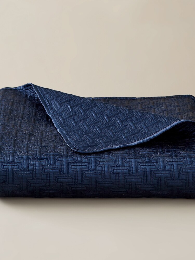 Buy Ted Baker Blue T Quilted Polysatin Throw from the Next UK online shop