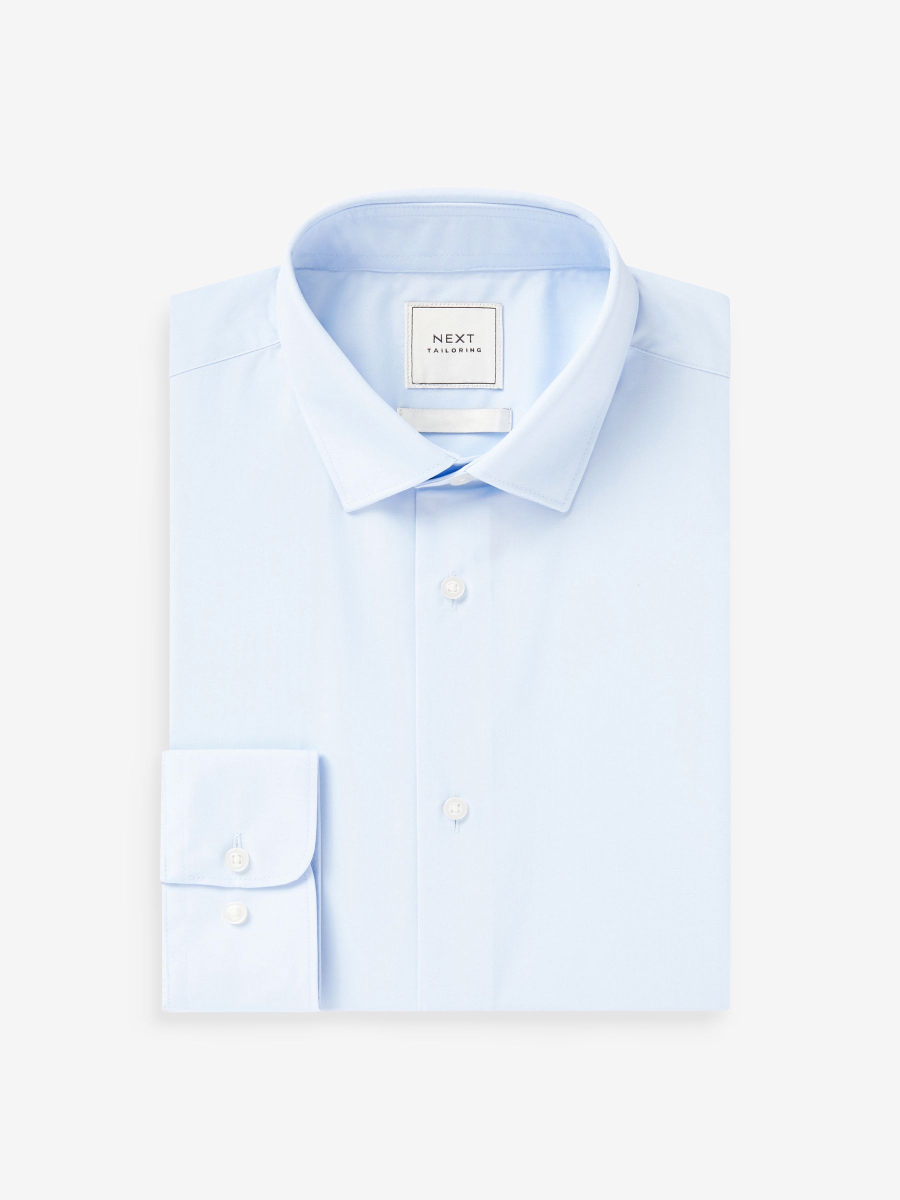 Buy Light Blue Regular Fit Easy Care Single Cuff Smart Shirt from the ...