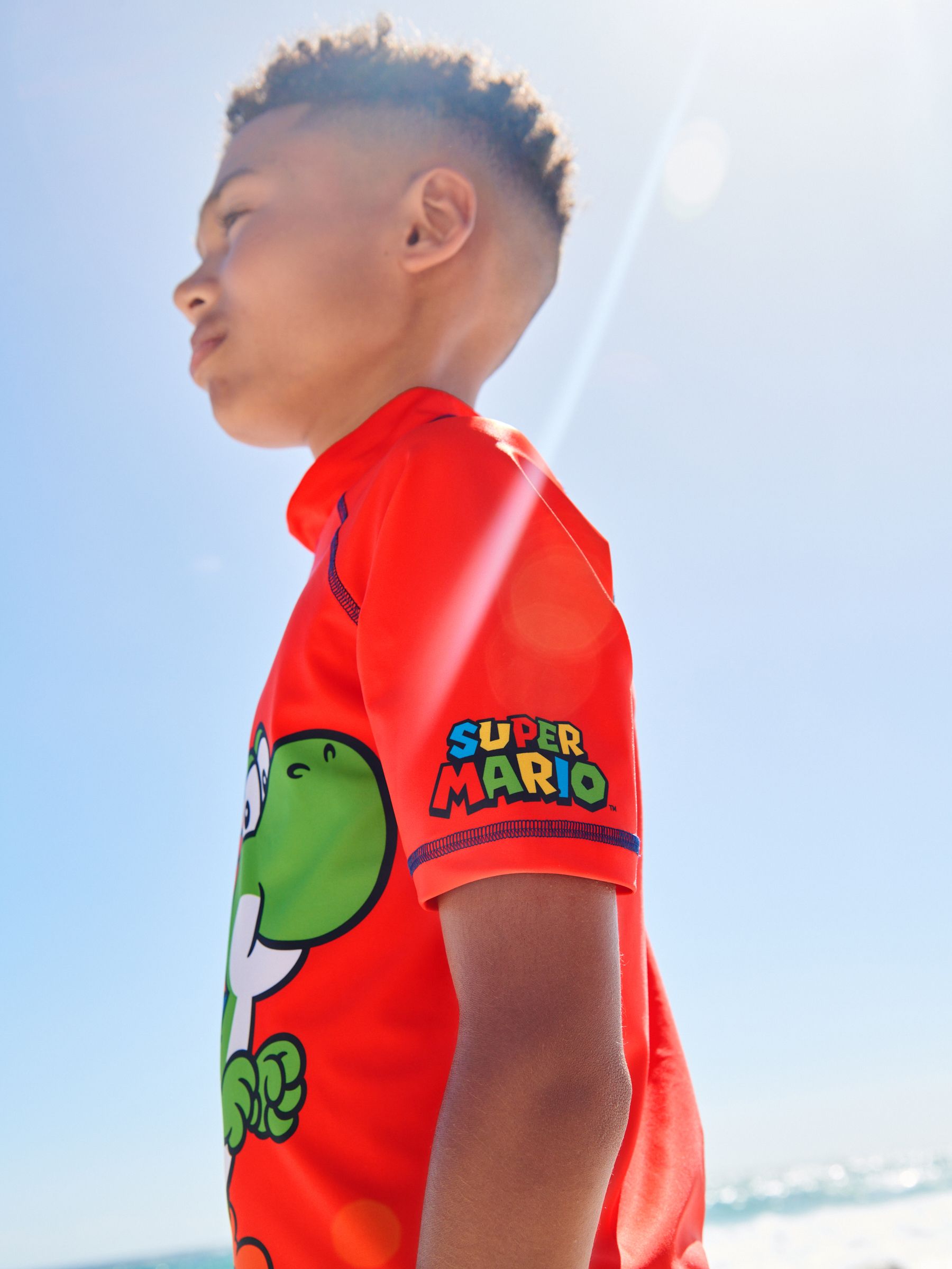Buy Red Mario Rash Vest (3-16yrs) from the Next UK online shop