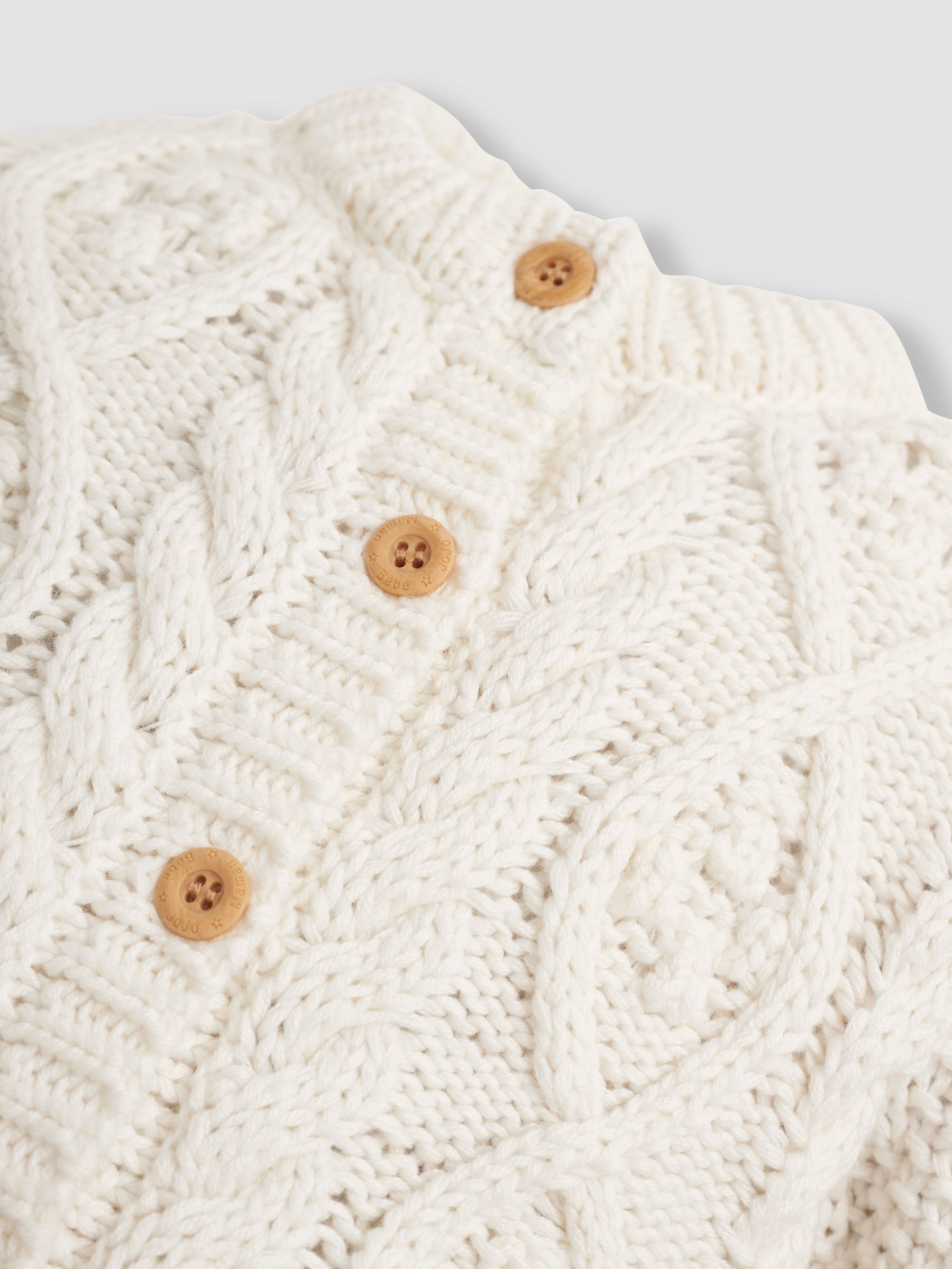 Buy JoJo Maman Bébé Cream Cosy Cable Cardigan from Next Ireland