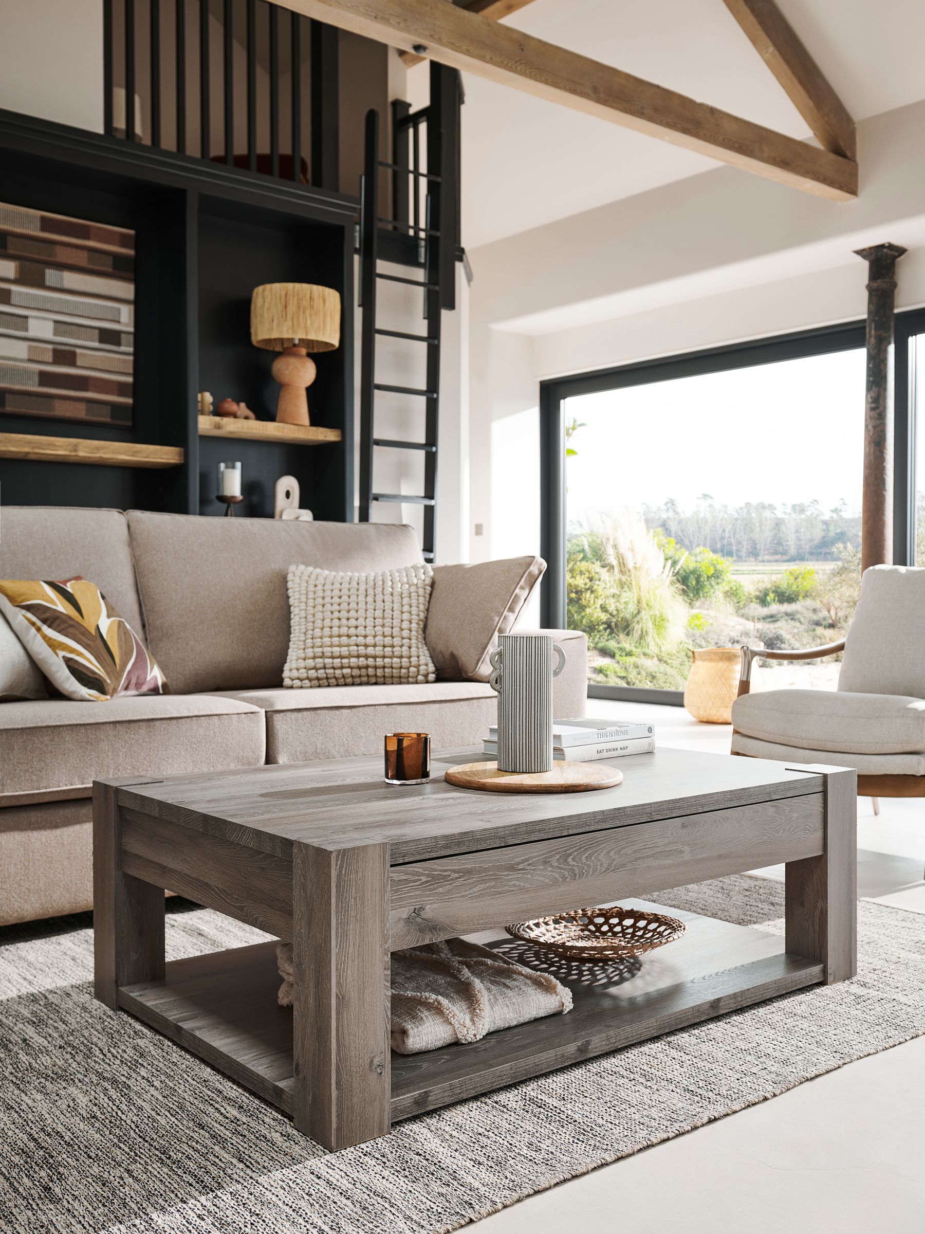 Buy Grey Heath Oak Effect Large Coffee Table from the Next UK online shop