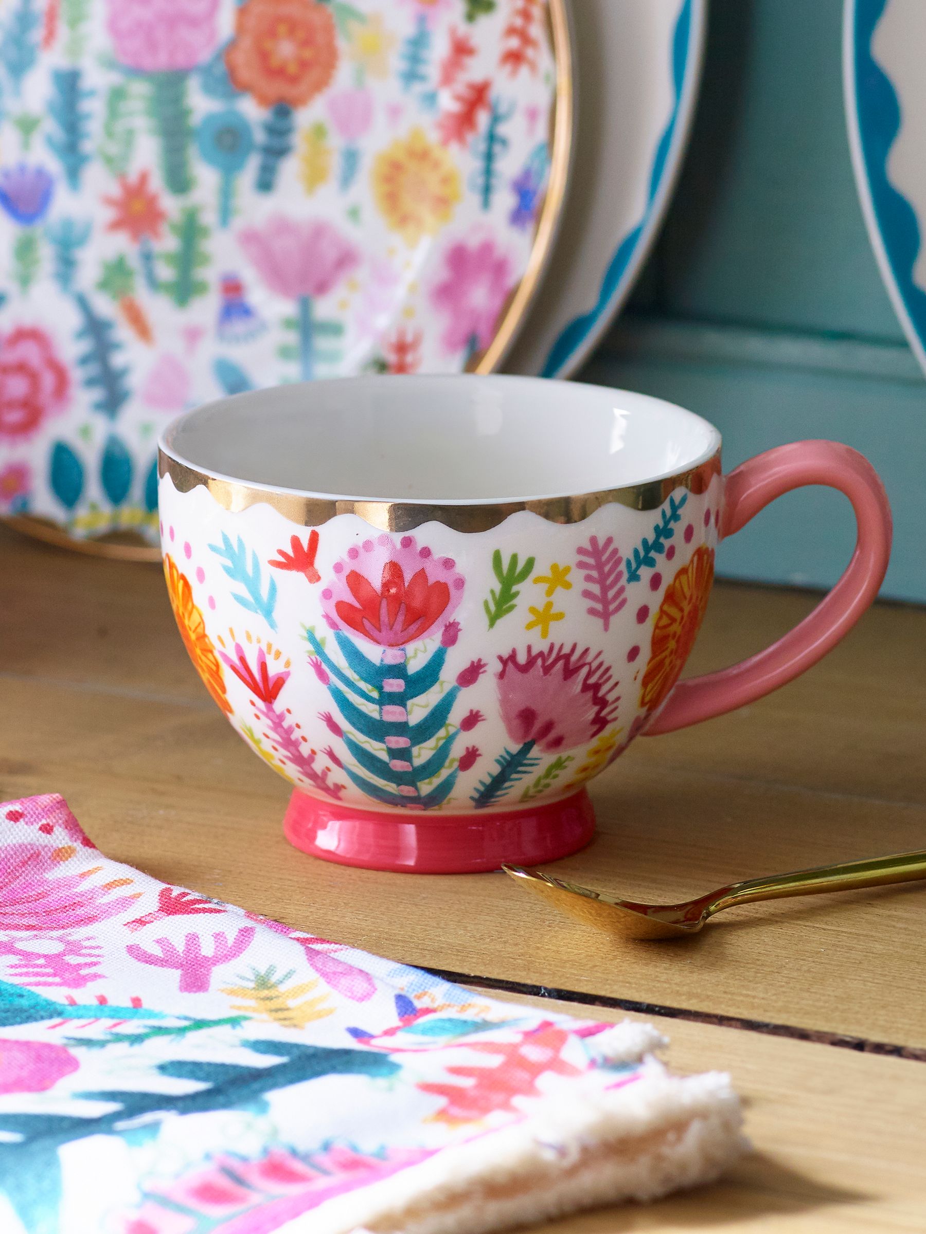 Buy Lucy Tiffney Floral Footed Mug from the Next UK online shop