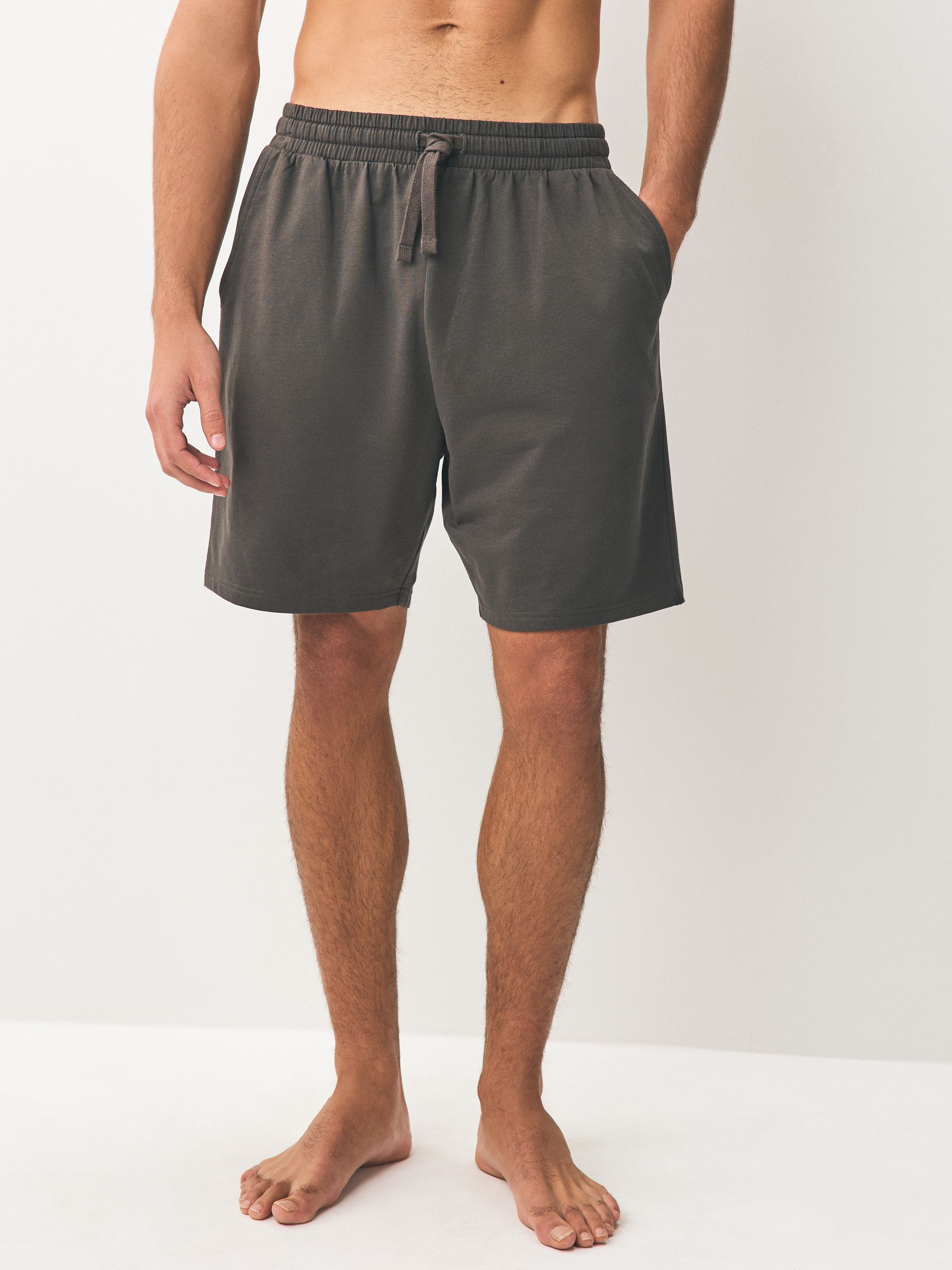 Buy Navy Blue/Grey/Black Loopback Soft Touch Shorts 3 Pack from the ...