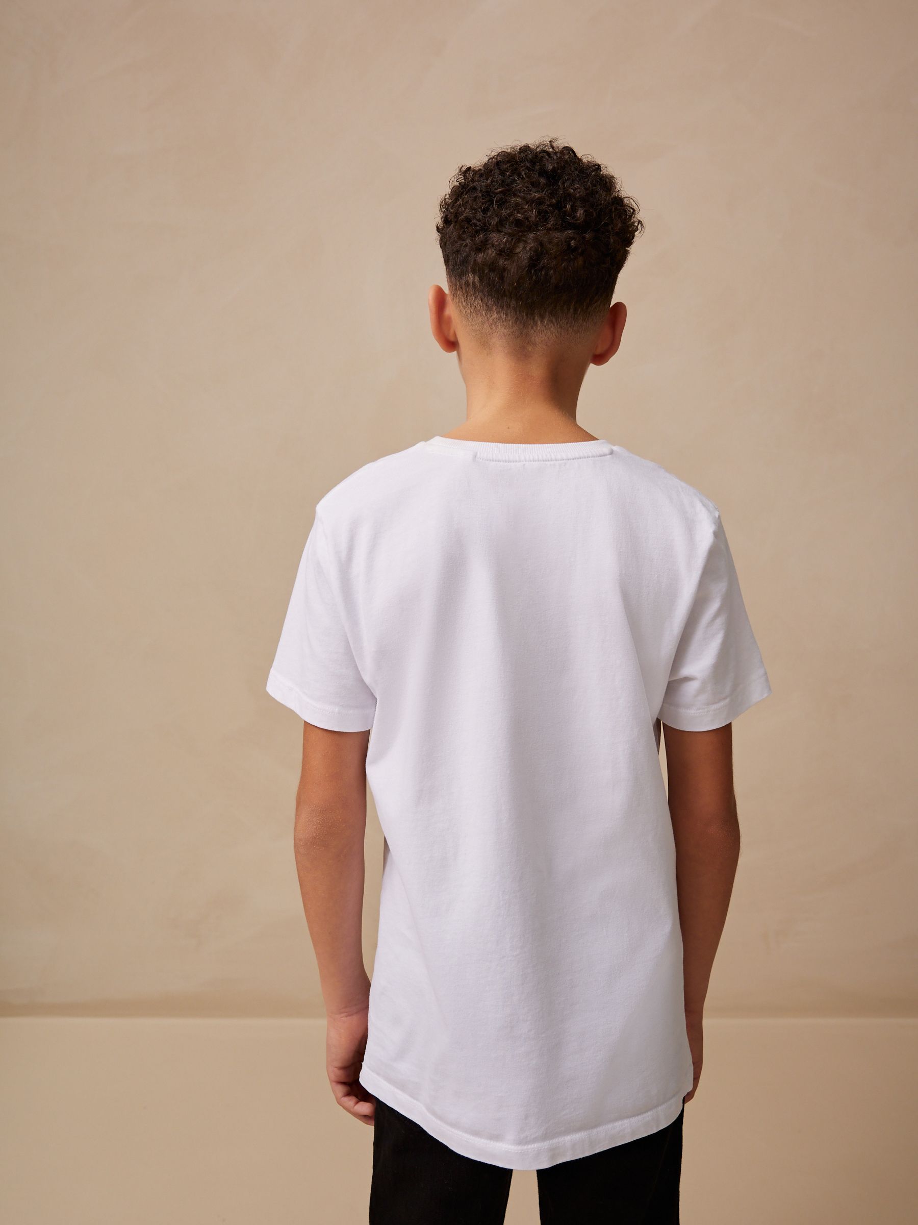 Buy White Regular Fit Short Sleeve T-Shirt (3-16yrs) from Next Australia