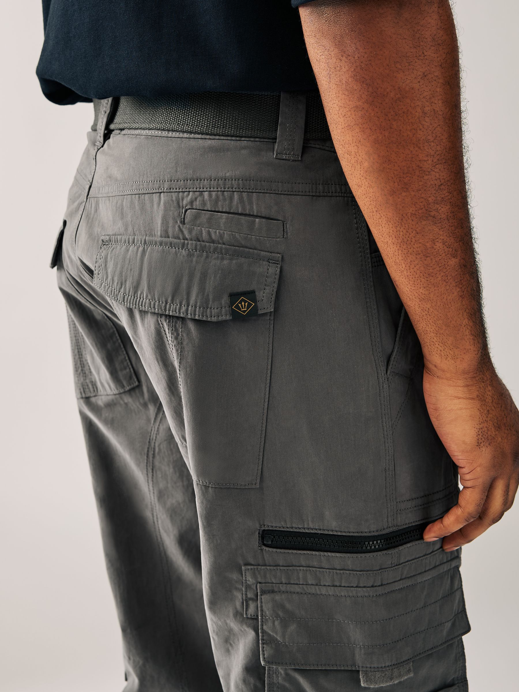 Buy Charcoal Grey Belted Tech Cargo Trousers from the Next Buy Charcoal Grey Belted Tech Cargo Trousers from the Next