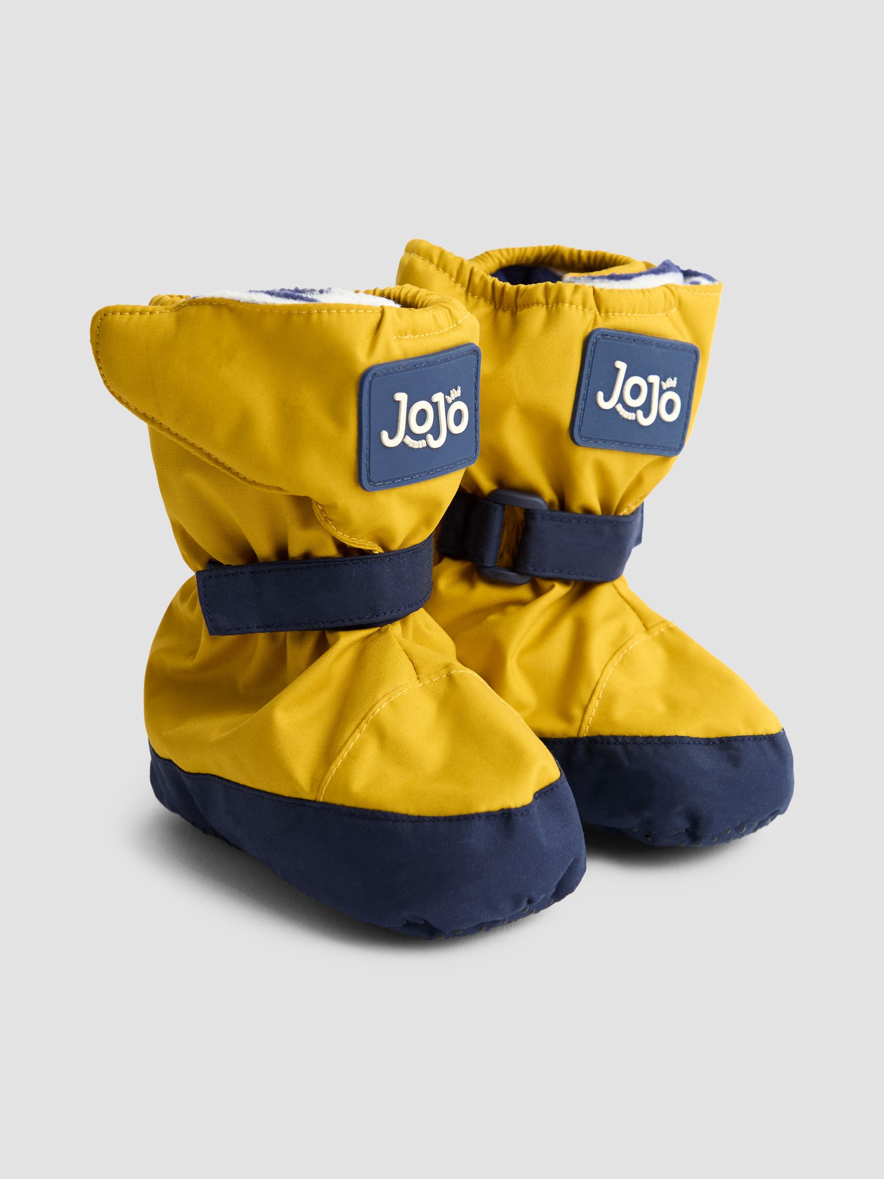 Buy JoJo Maman Bébé Mustard Yellow Waterproof Fleece Lined Baby Booties ...