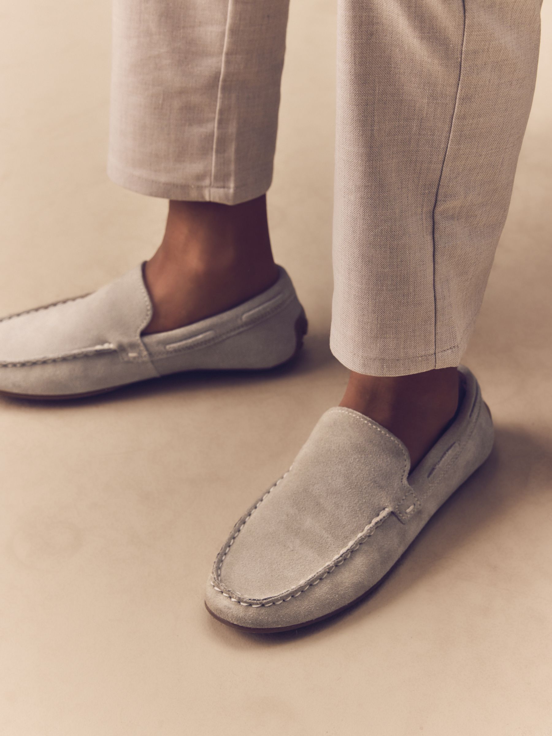 Buy Suede Stone Standard Fit (F) Loafers from the Next UK online shop