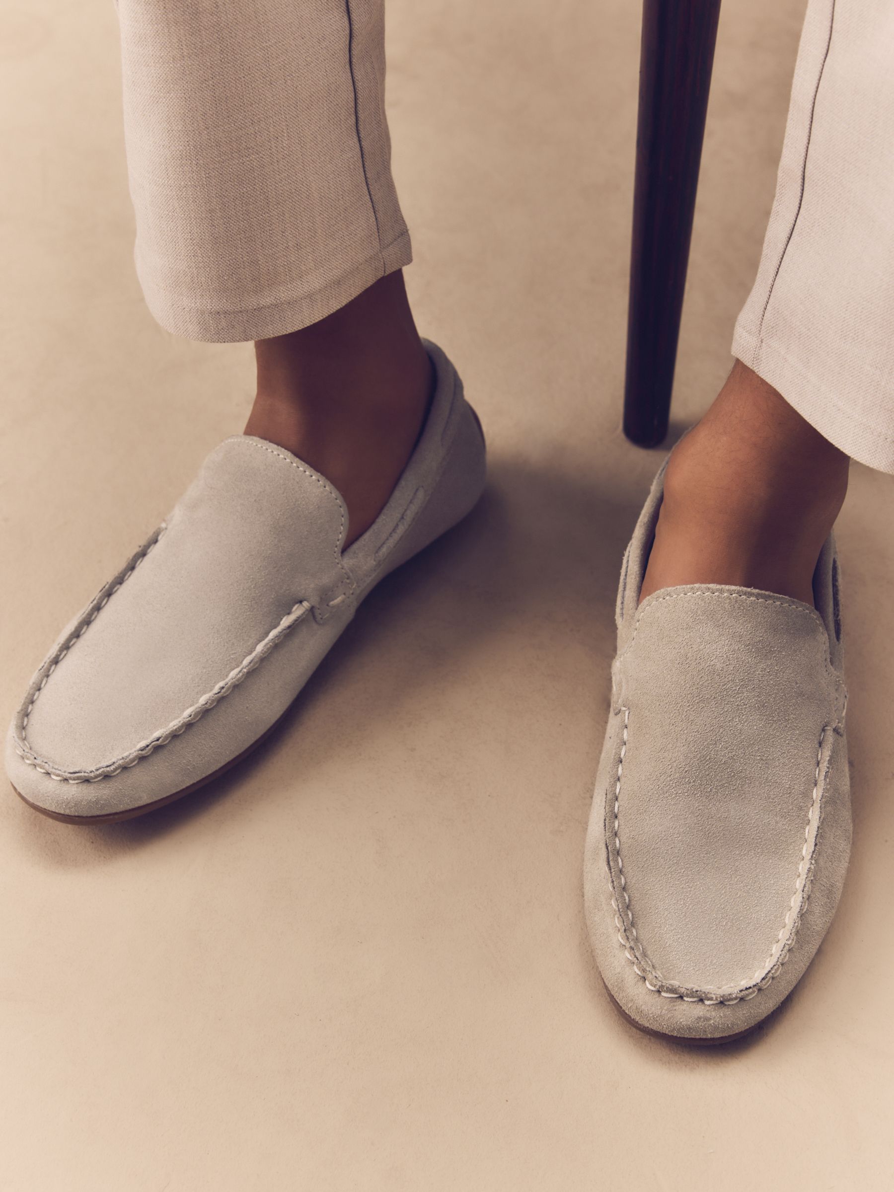 Buy Suede Stone Standard Fit (F) Loafers from the Next UK online shop