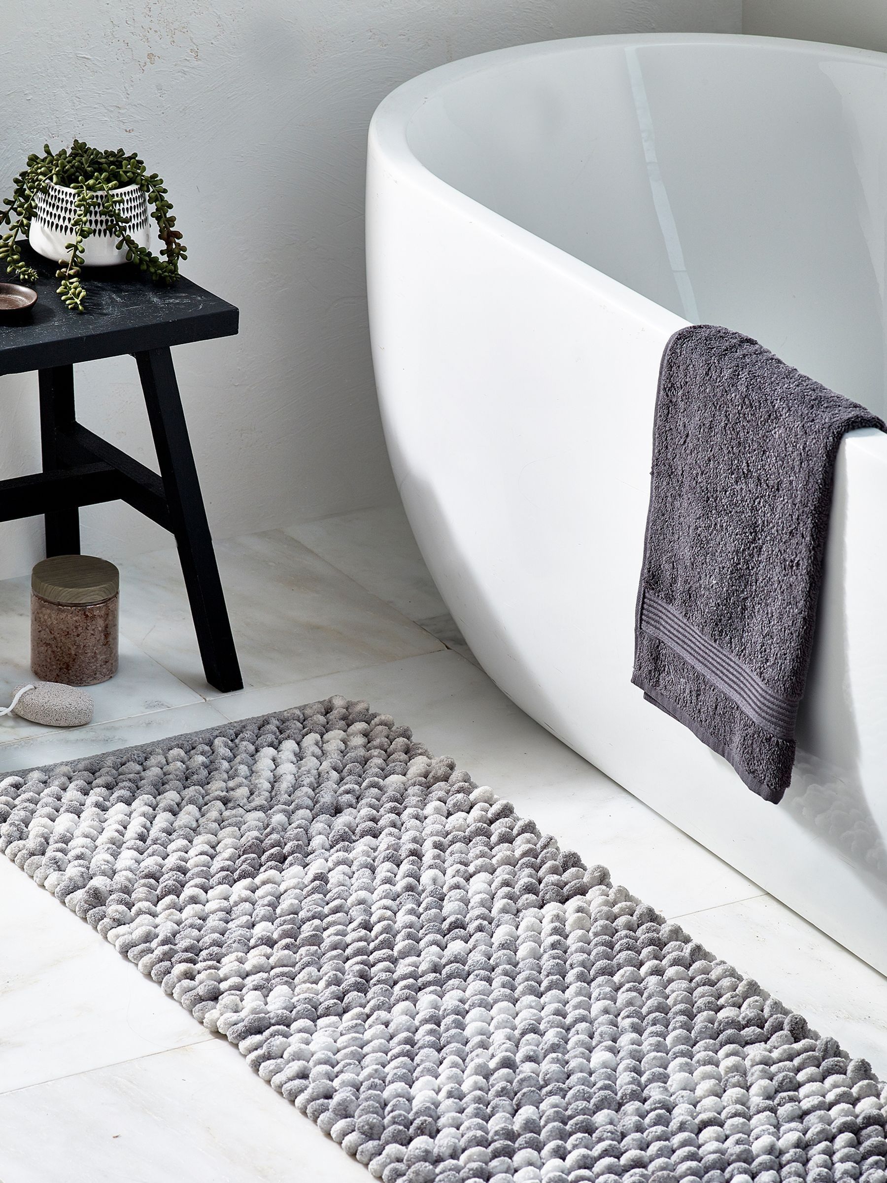 Buy Grey Marl Giant Runner Bath Bobble Mat from the Next UK online shop