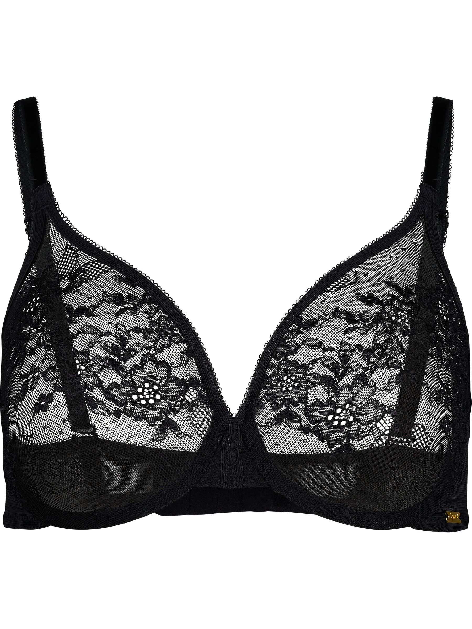 Buy Gossard Black Glossies Lace Sheer Bra from the Next UK online shop