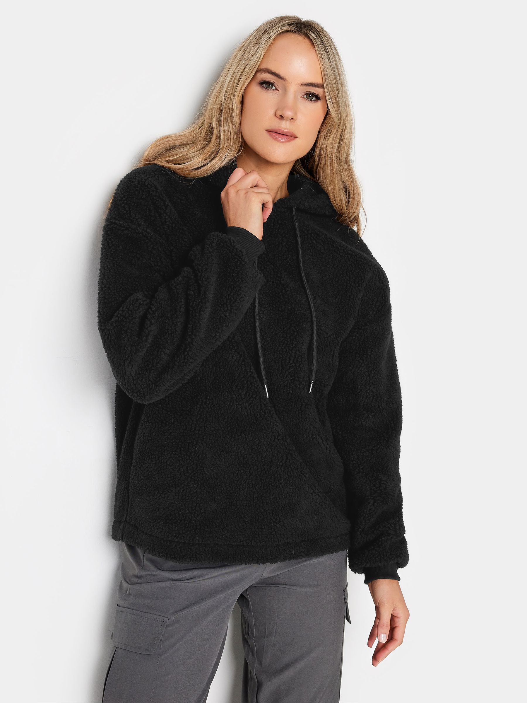 Buy Long Tall Sally Black Borg Hoodie from the Next UK online shop
