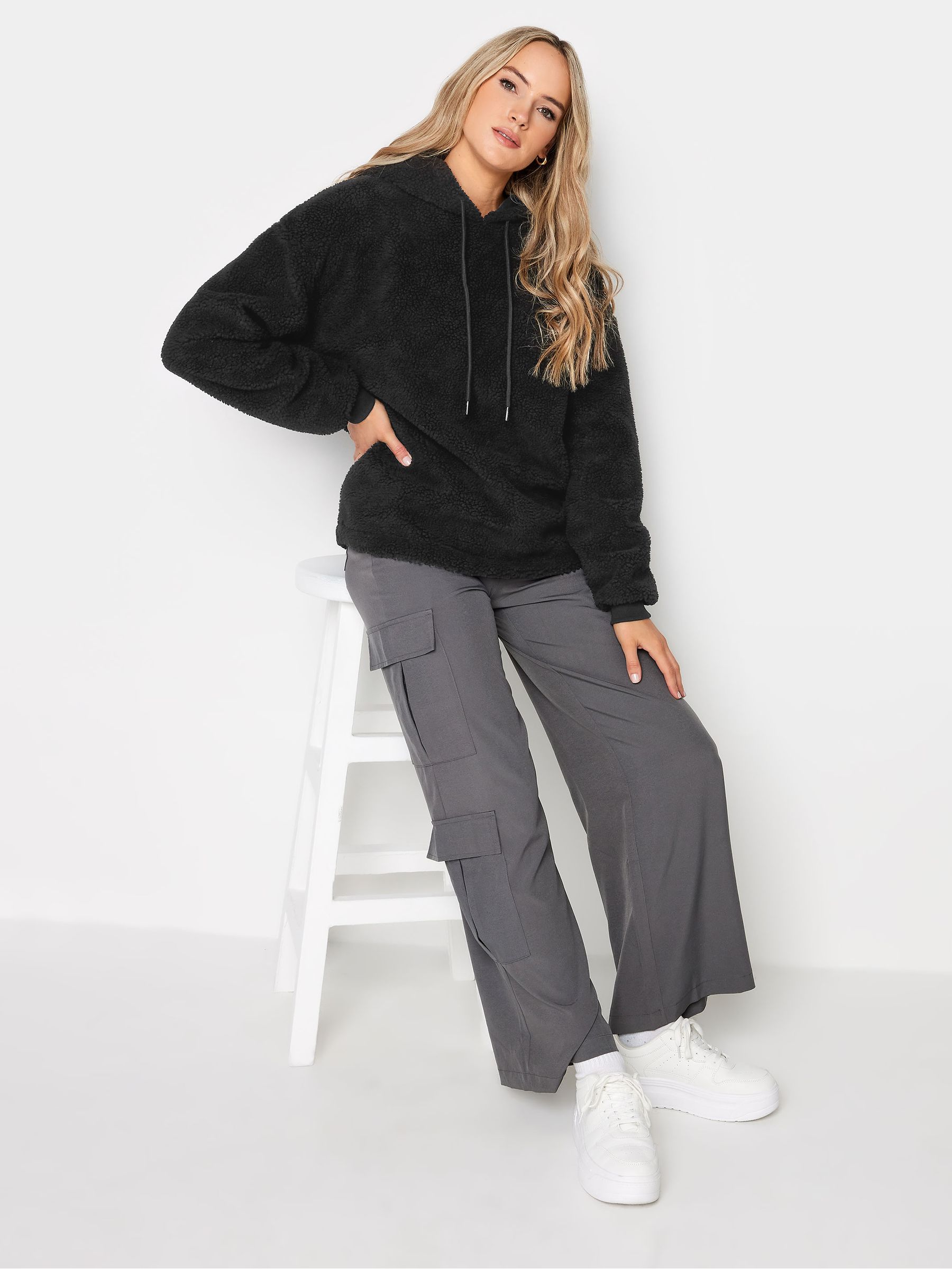 Buy Long Tall Sally Black Borg Hoodie from the Next UK online shop