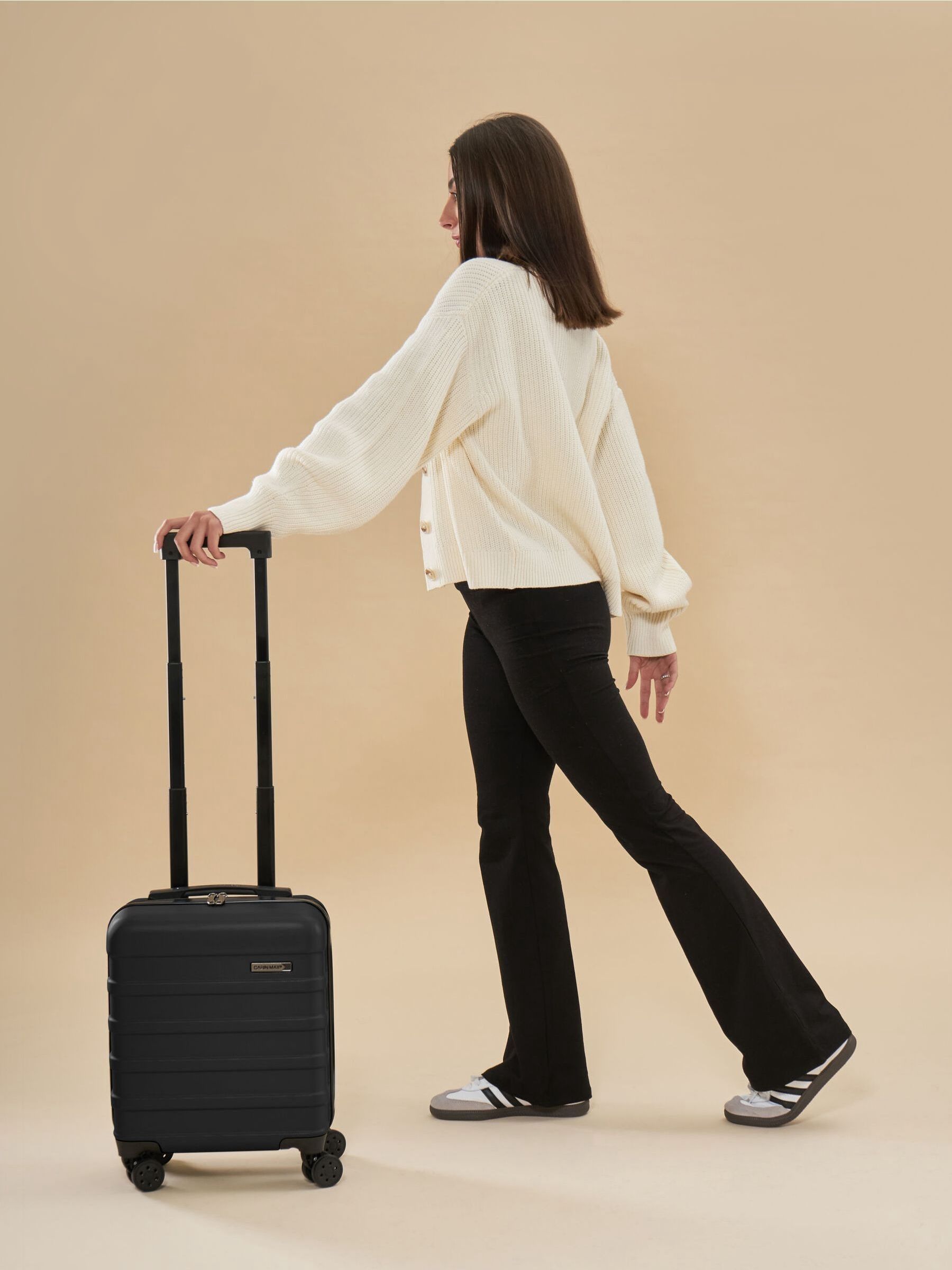 Buy Cabin Max Black Rose Anode Four Wheel Carry On Easyjet Sized ...