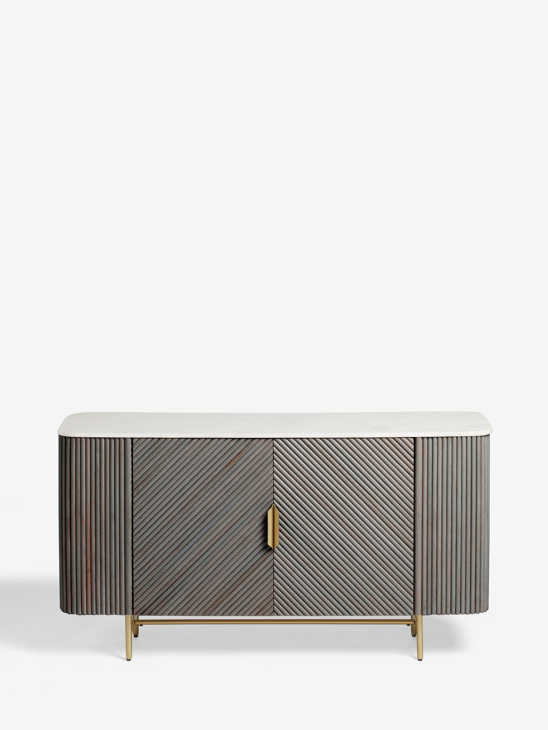 Buy Dark Grey Valencia Marble Mango Wood Large Sideboard from Next Ireland