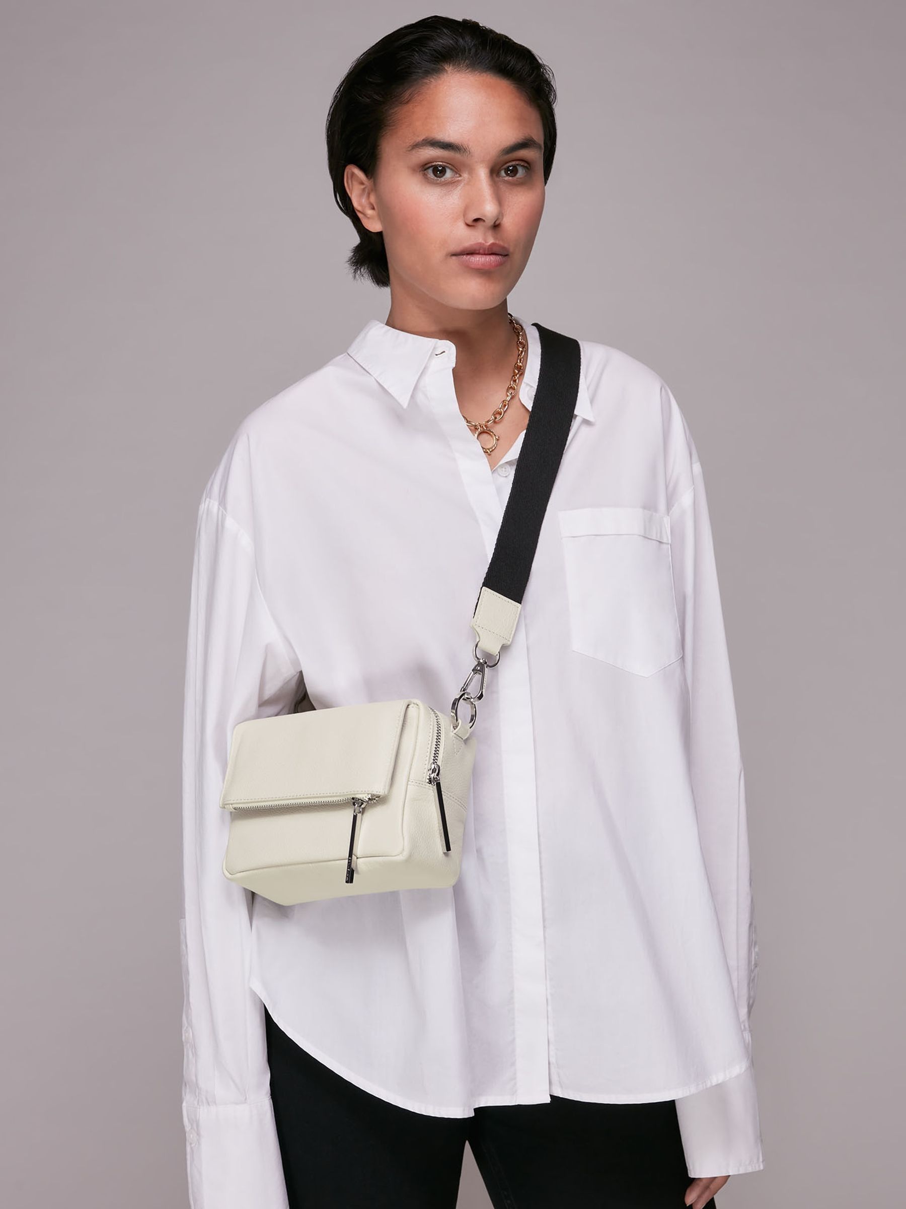 Buy Whistles White Bibi Chocolate Cross-Body Bag from the Next UK ...