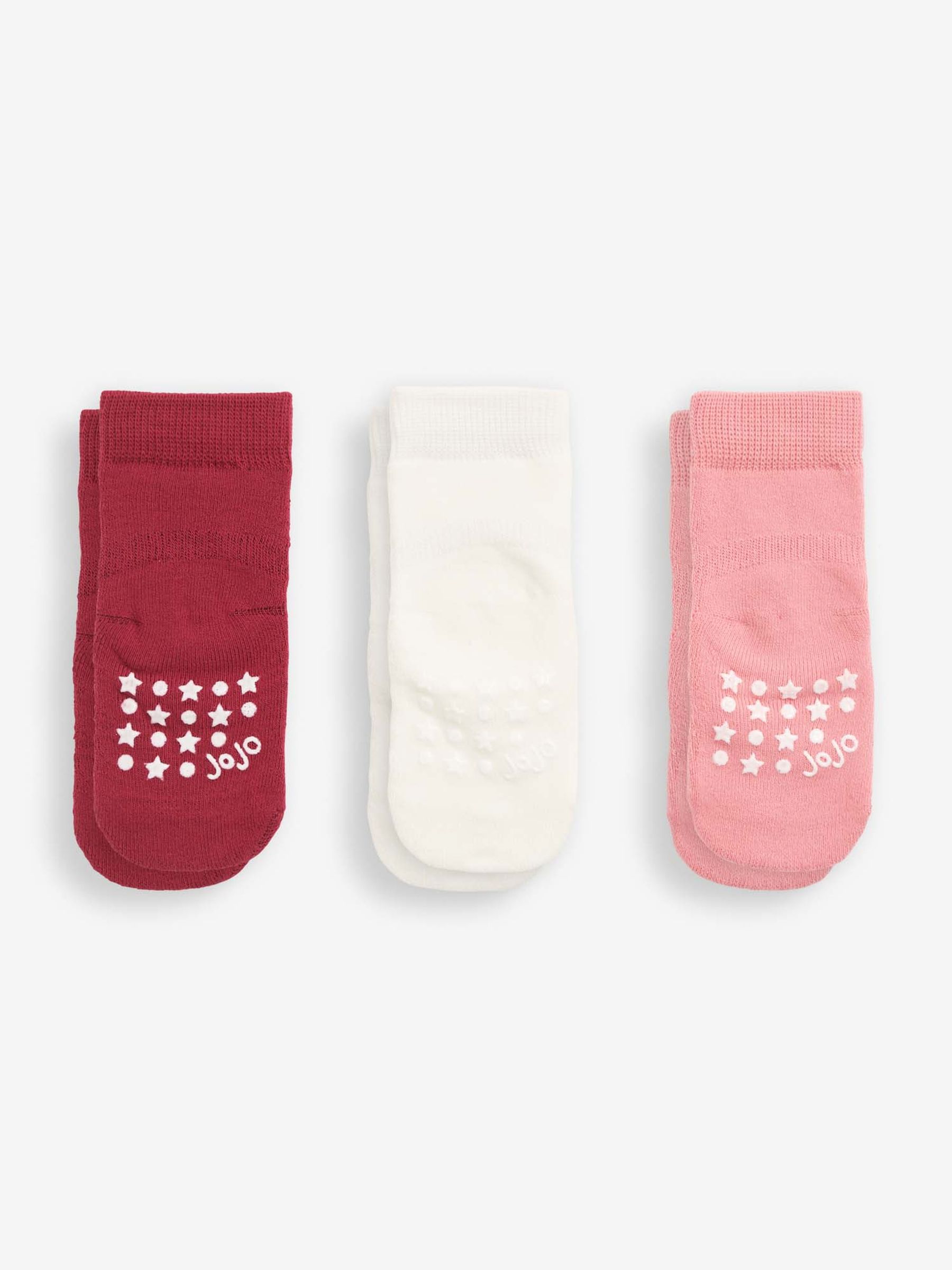 Buy JoJo Maman Bébé Berry Pink 3-Pack Extra Thick Socks from Next Cyprus