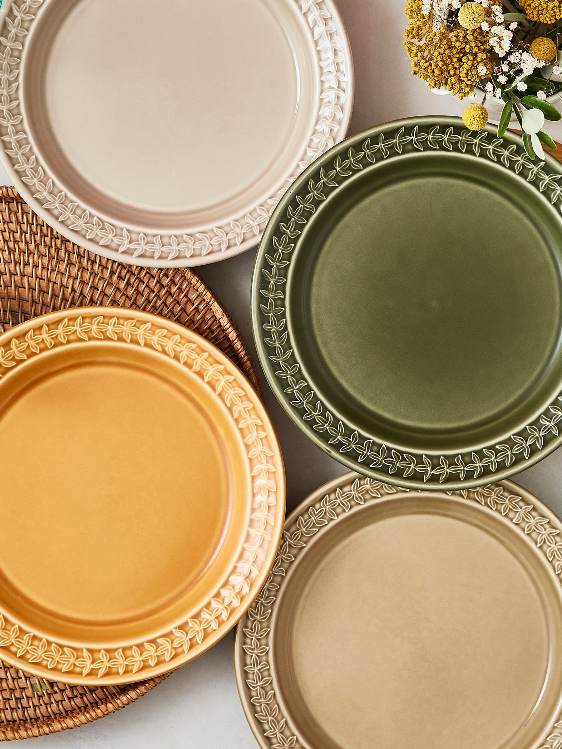 Buy Portmeirion Green Botanic Garden Set of 4 Harmony Dinner Plates ...