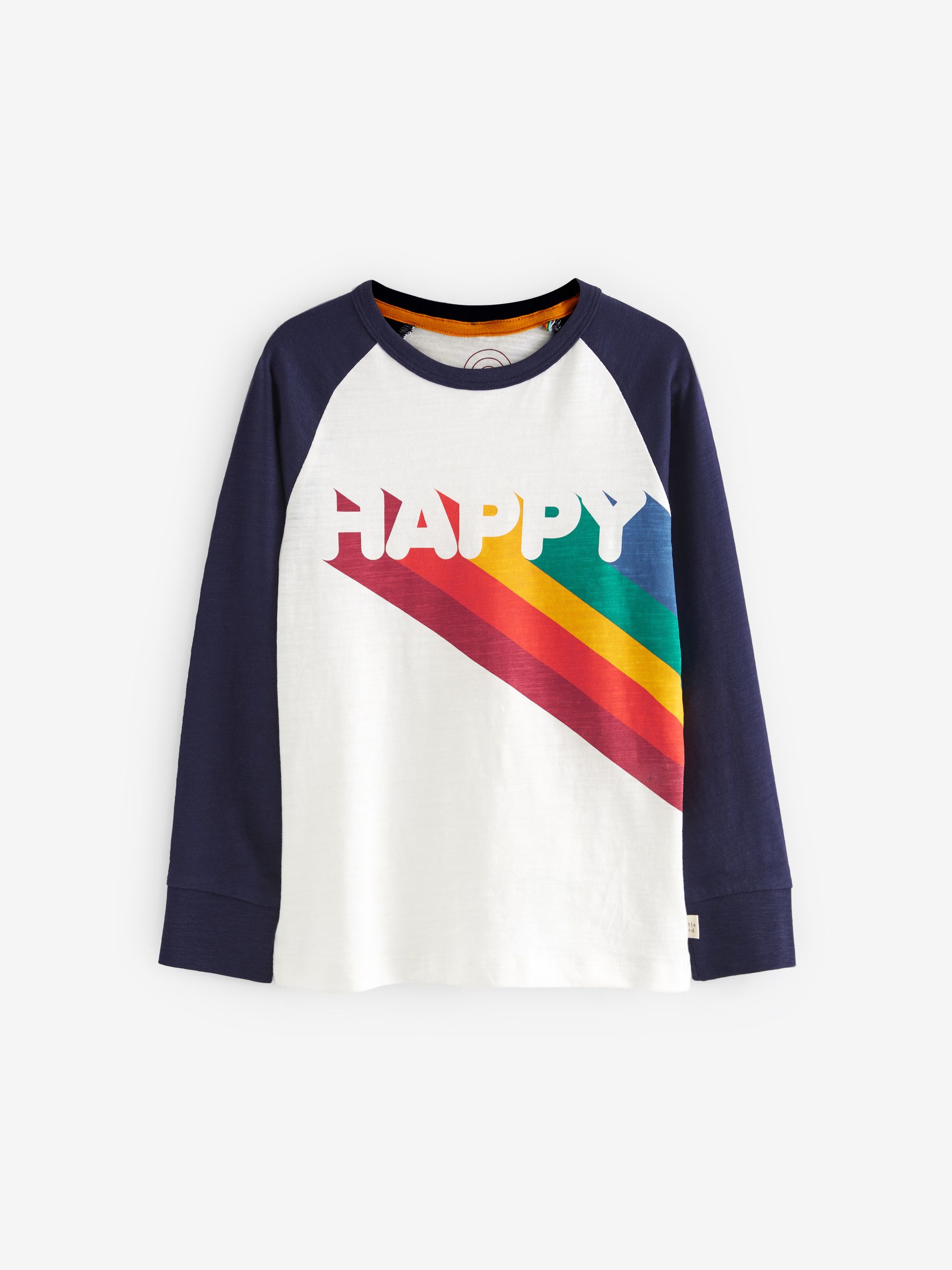 Buy Little Bird by Jools Oliver Navy Happy 100% Cotton Long Sleeved T ...