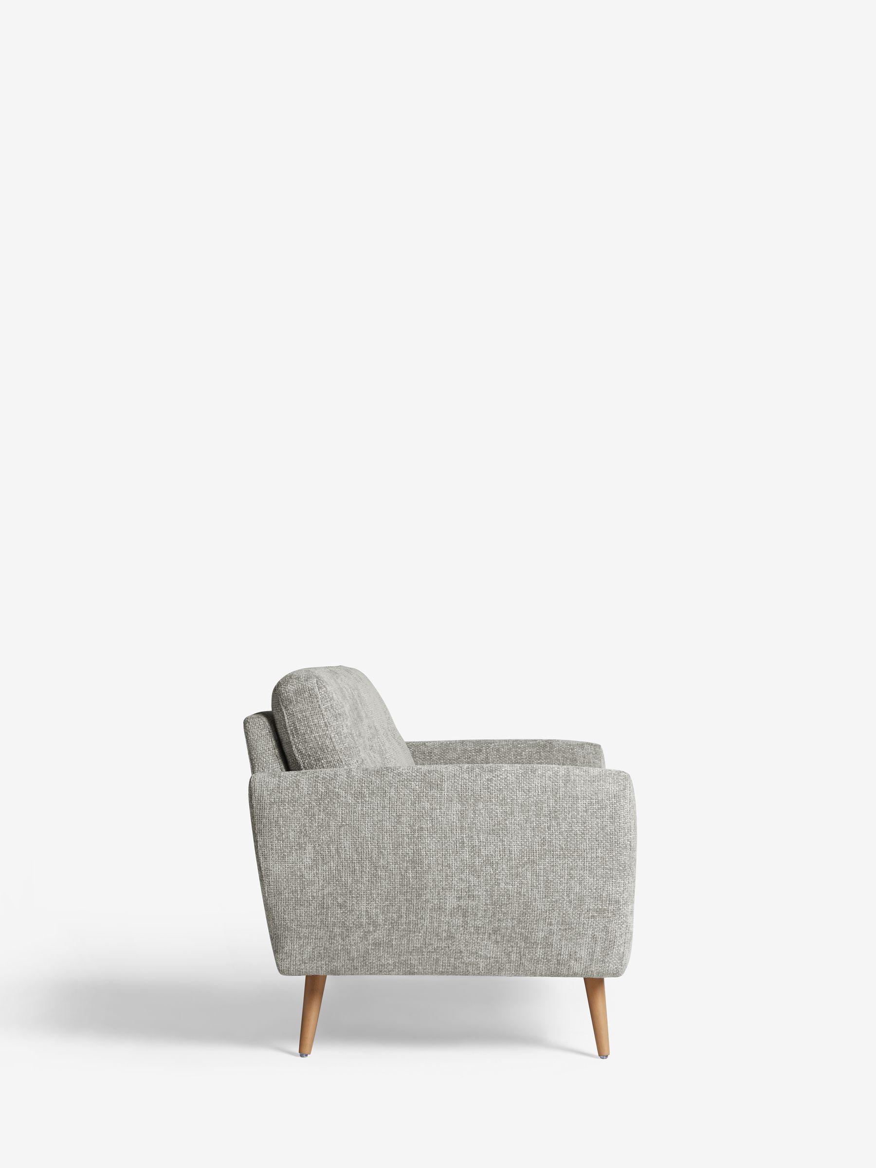 Buy Chunky Chenille Light Grey Oak Effect Leg Small Wilson 2 Seater ...