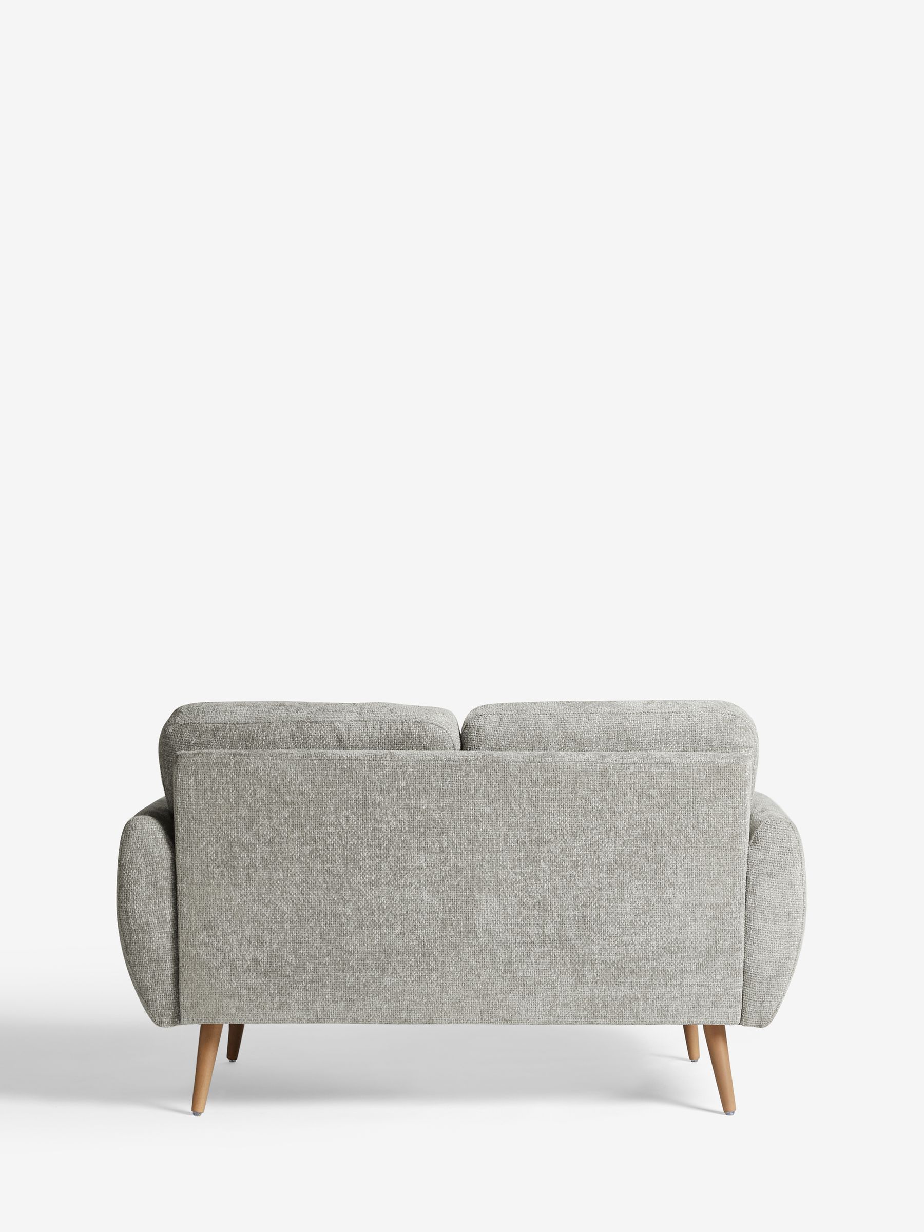 Buy Chunky Chenille Light Grey Oak Effect Leg Small Wilson 2 Seater ...