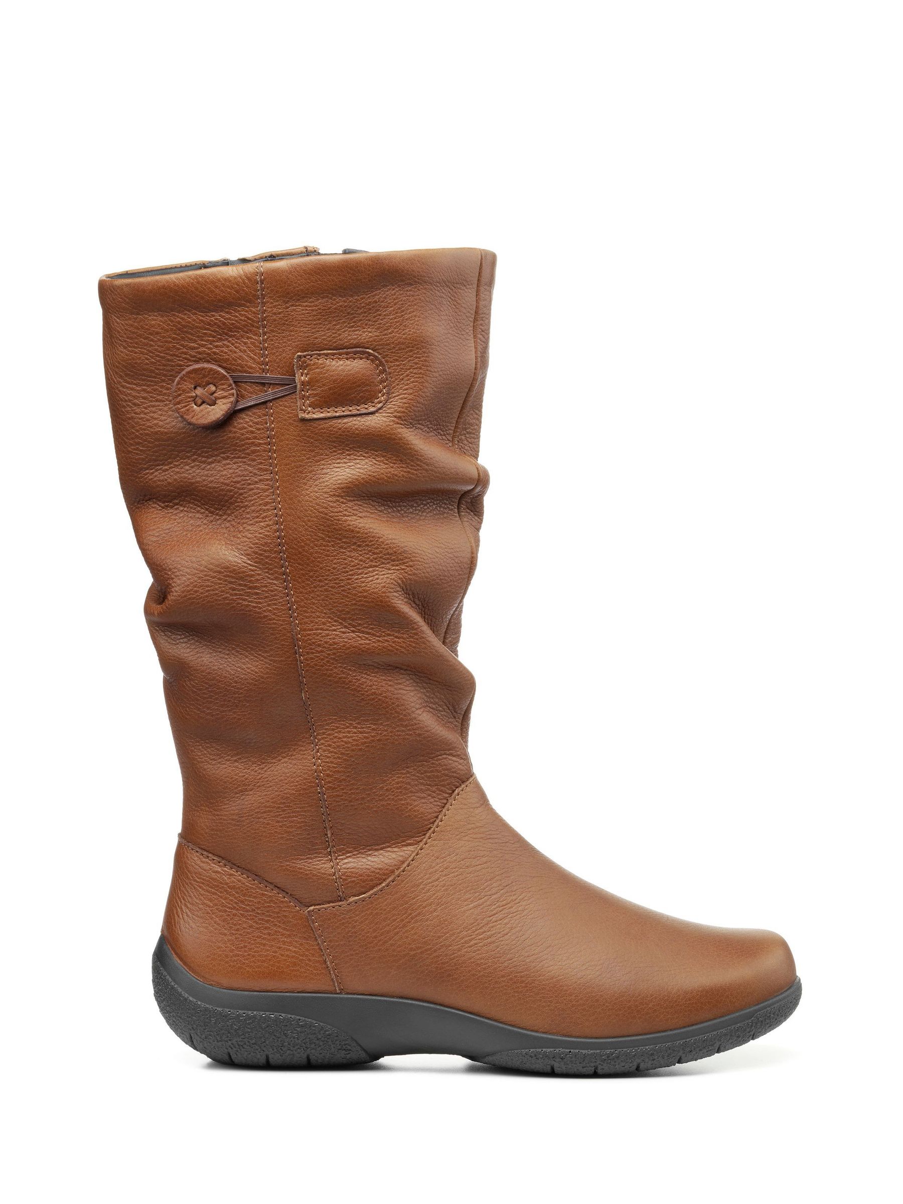 Buy Hotter Tan Brown Wide Fit Derrymore II Zip-Fastening Boots from the ...