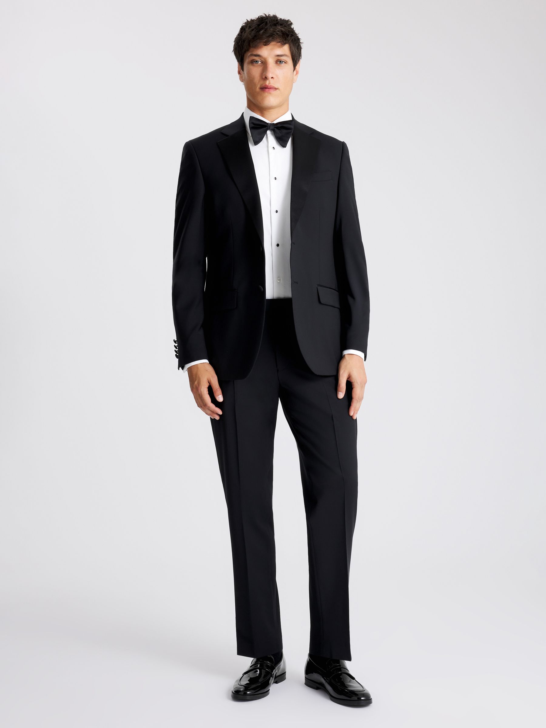 Buy MOSS Black Regular Fit Notch Lapel Tuxedo Jacket from the Next UK ...