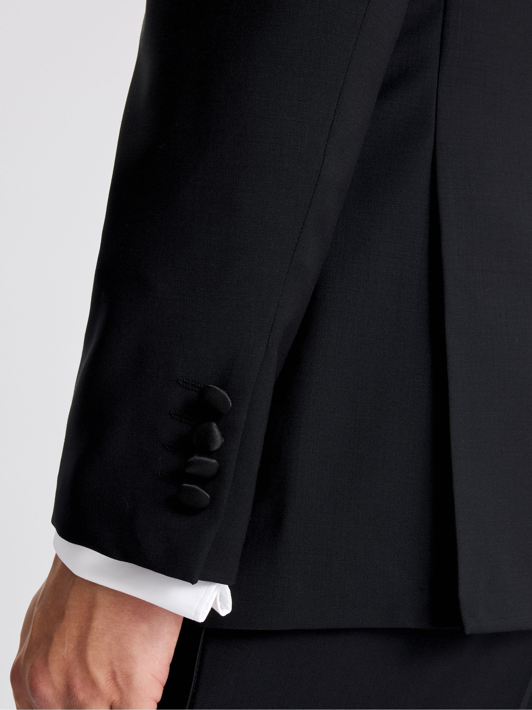 Buy MOSS Black Regular Fit Notch Lapel Tuxedo Jacket from the Next UK ...
