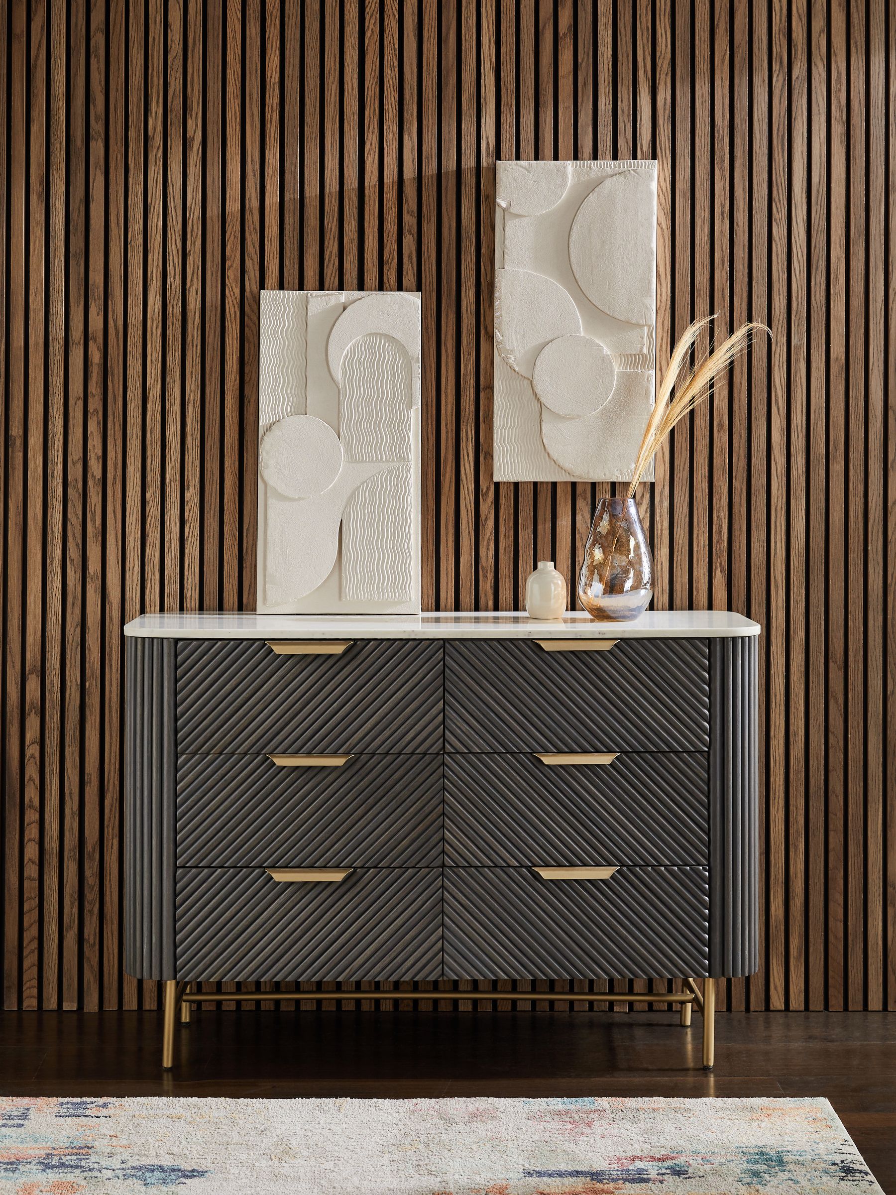 Grey marble chest of drawers store