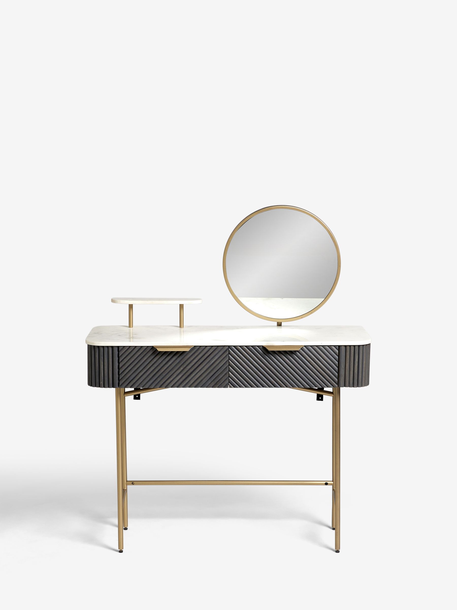 Buy Dark Grey Valencia Solid Mango Wood Small Console Dressing Table ...