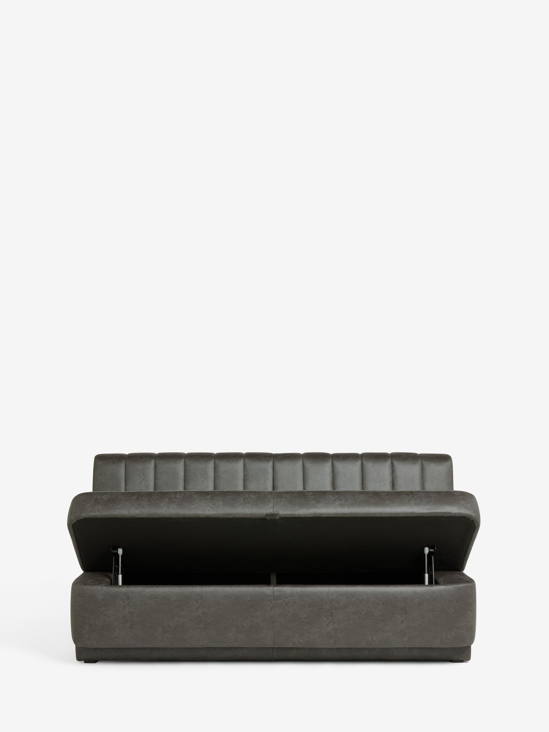 Buy Monza Faux Leather Dark Grey Anderson Storage Dining Bench from the ...