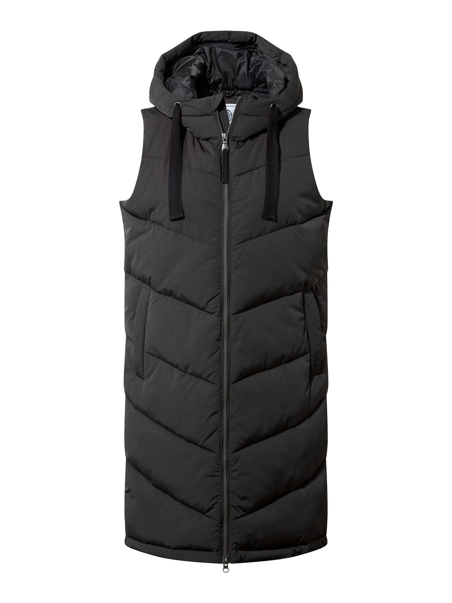 Buy Tog 24 Black Ranskill Long Padded Hooded Gilet from Next Ireland