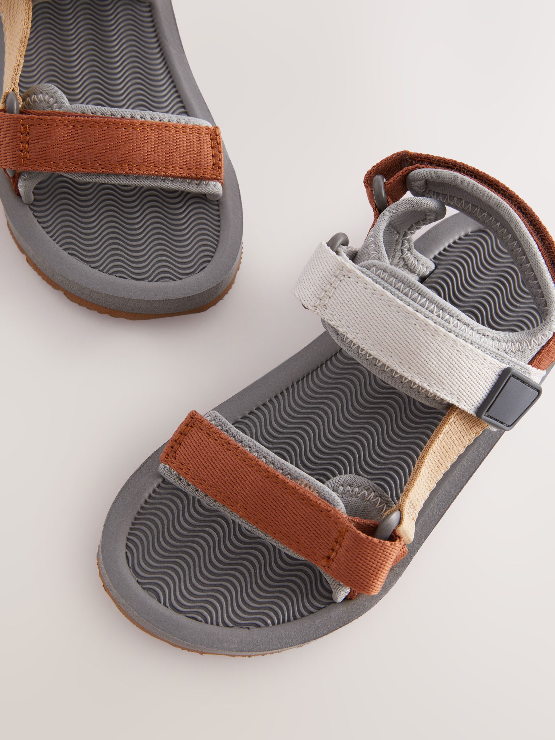 Buy Tan/Grey Standard Fit (F) Trekker Walking Sandals from the Next UK ...